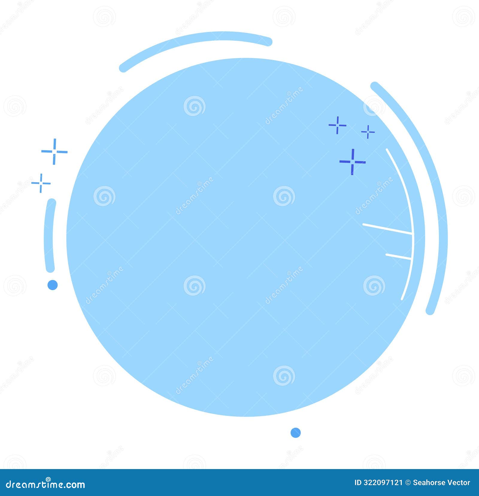Blue Circle Abstract Background Design Elements. Simple Geometric ...