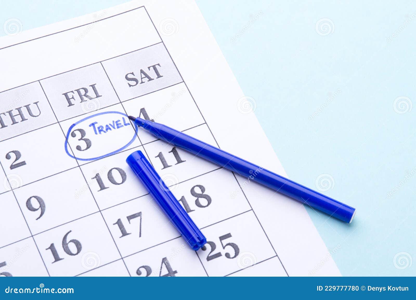 Blue Circle Around 3 Friday on the Paper Calendar. Stock Photo - Image ...