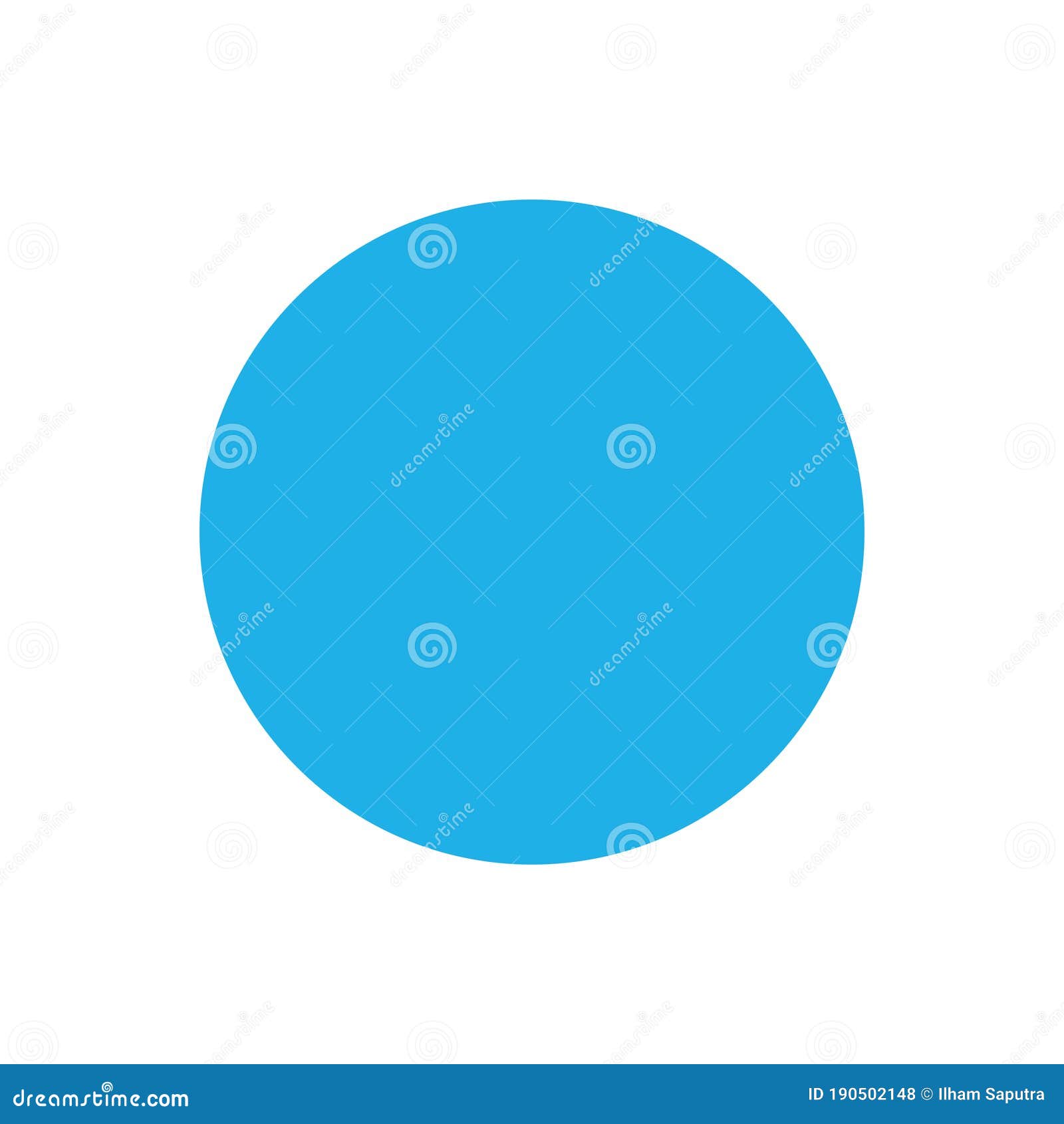 Blue Circle Basic Simple Shapes Isolated on White Background, Geometric ...