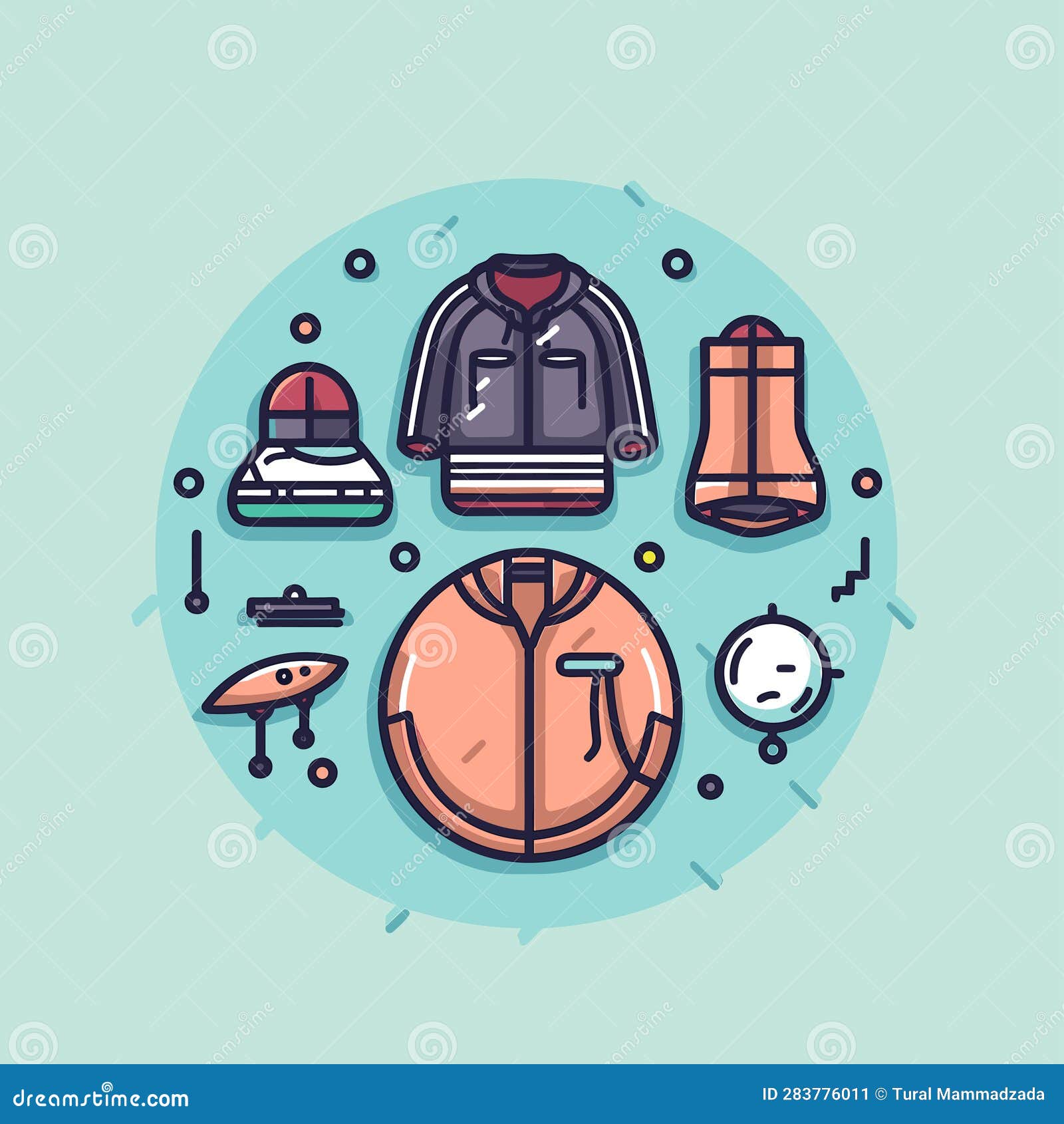 Vector a Colorful Collection of Icons in a Circular Shape Stock Vector ...