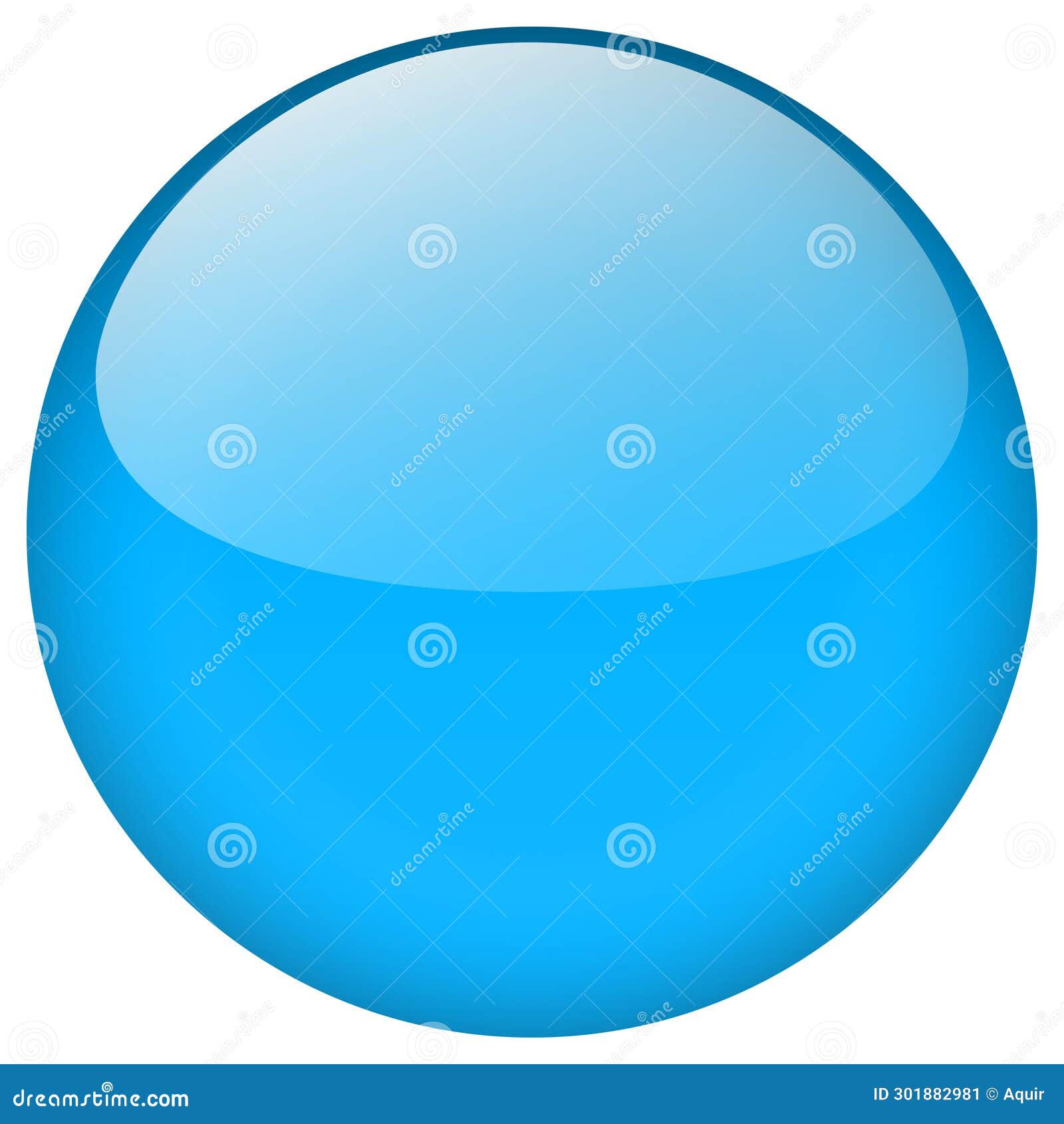 Blue circle button stock vector. Illustration of round - 301882981