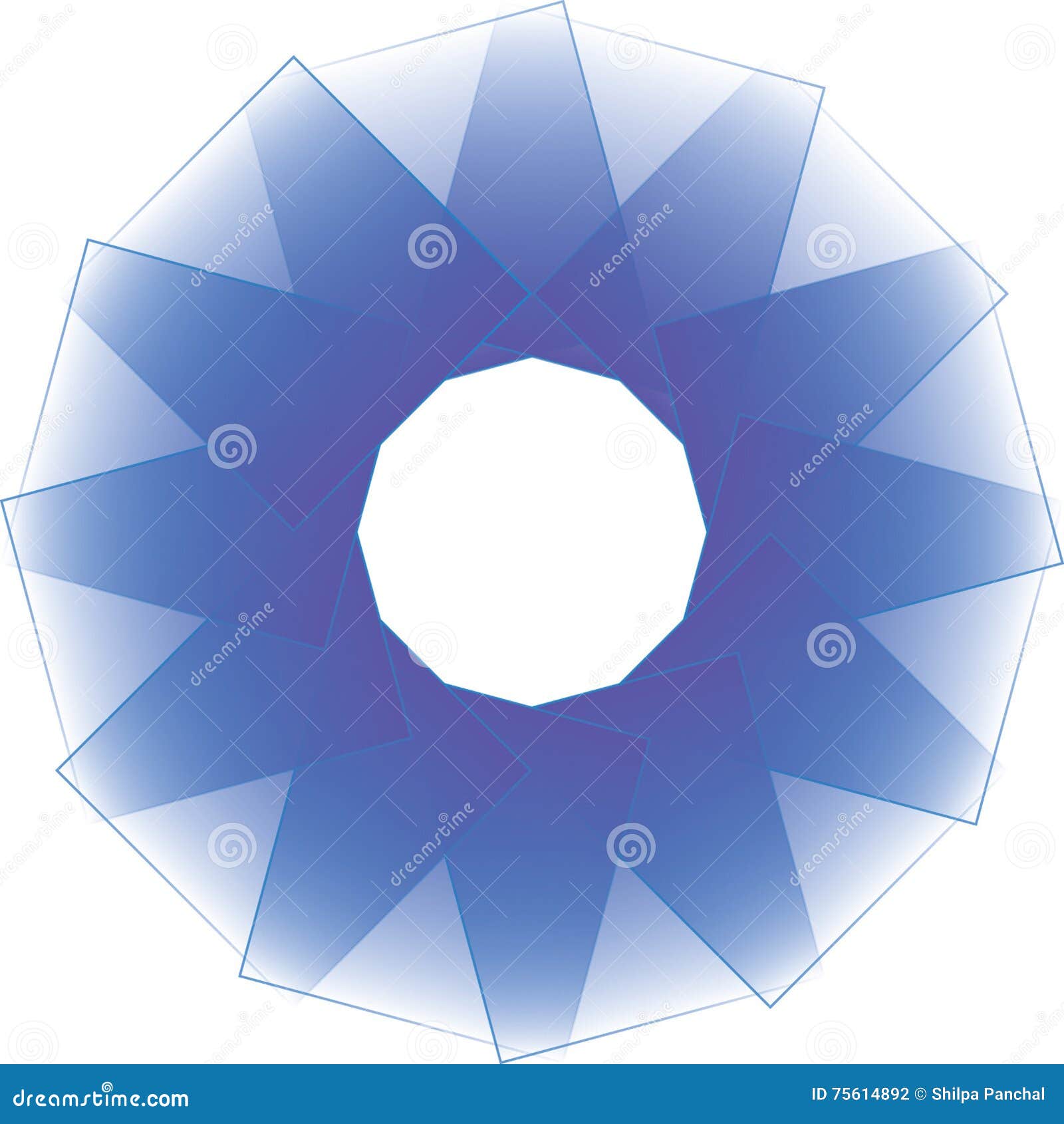 Blue Circle Design Vector Round Design Stock Illustration ...