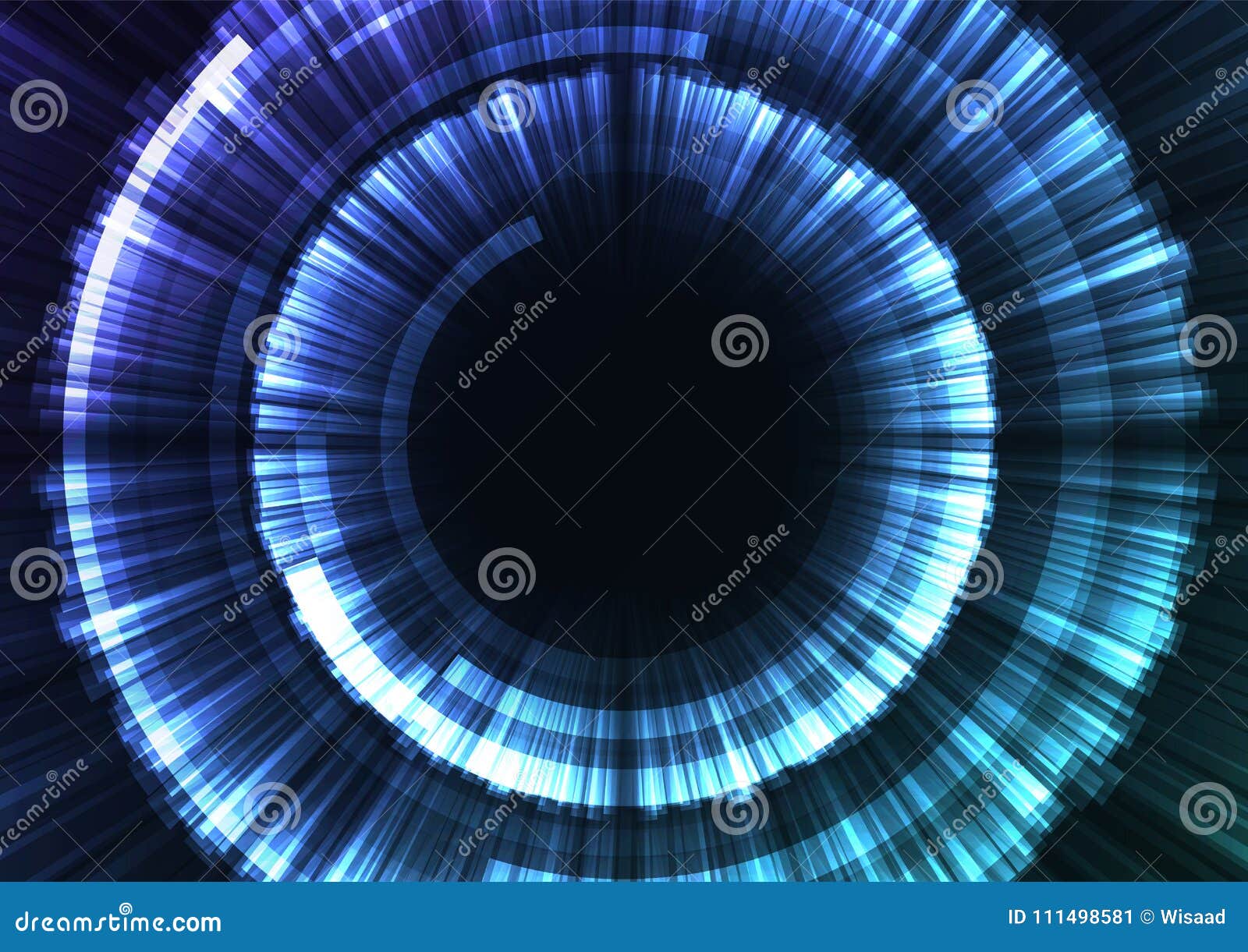 Blue Circle Digital Radar Abstract Sheet Layer Background Stock Vector ...