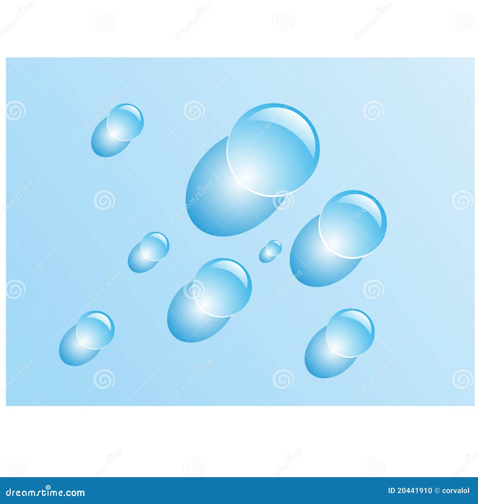 Blue circle drops stock vector. Illustration of natural - 20441910