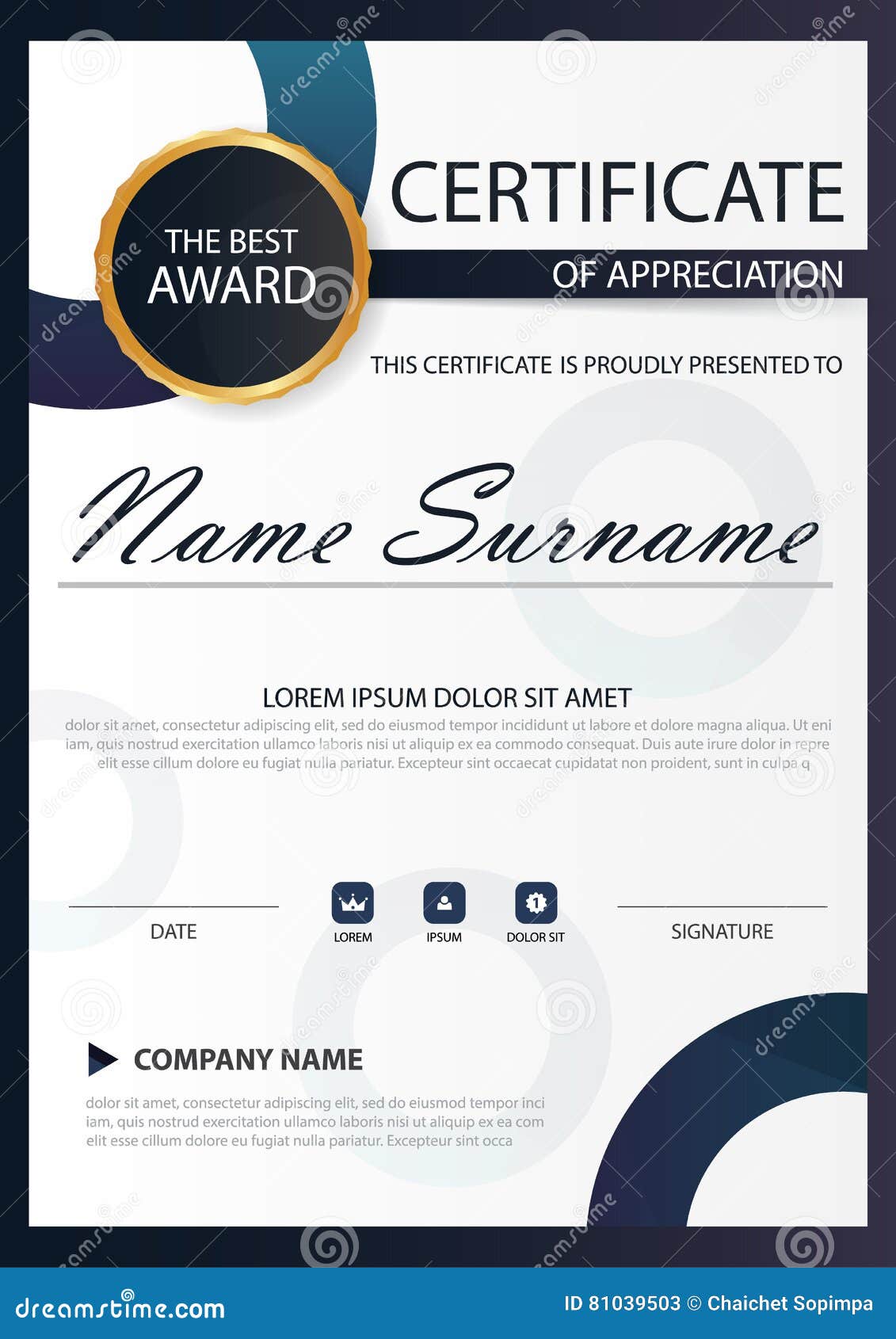Vertical Certificate Diploma Template. Currency Frame And Border ...