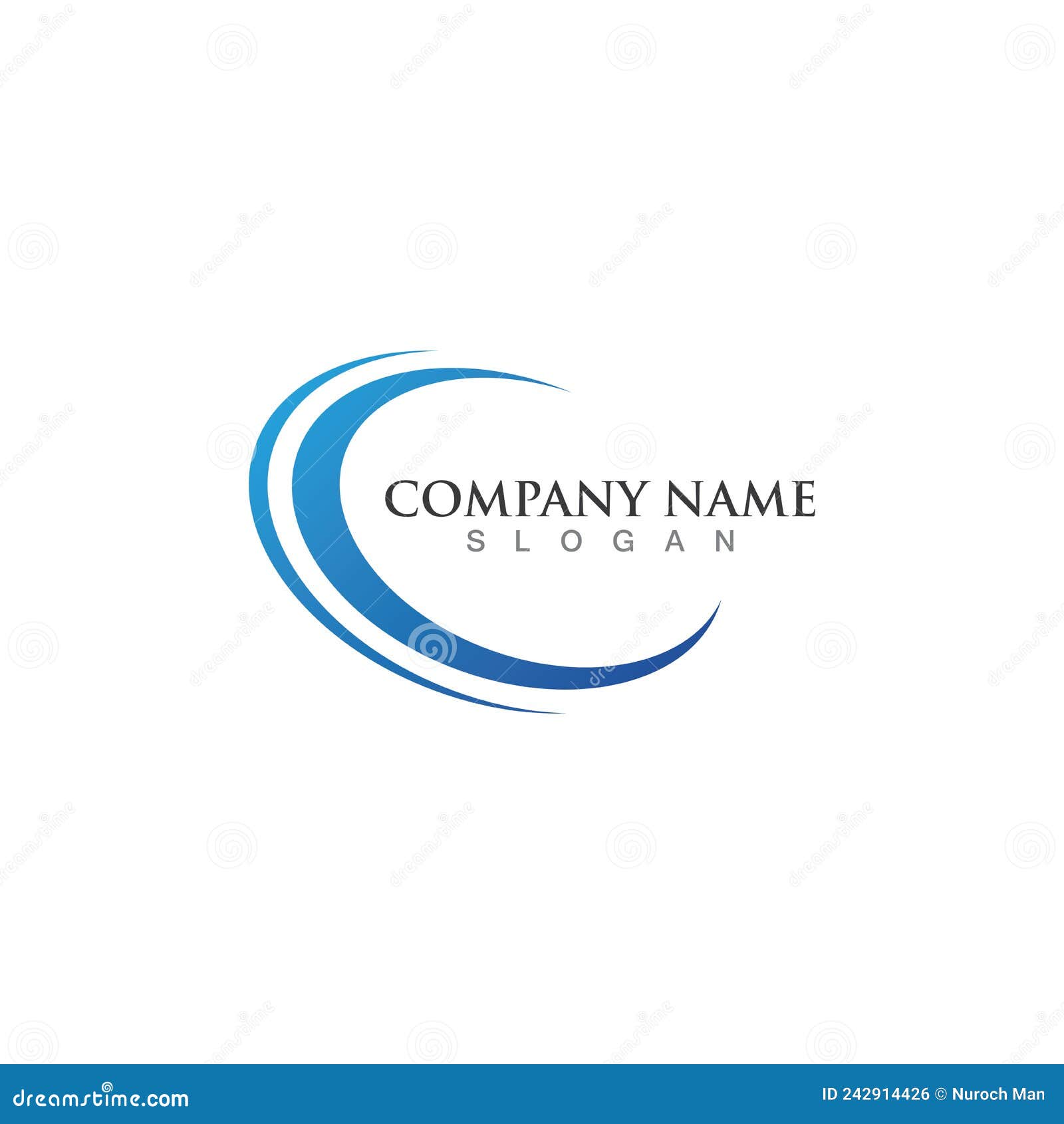 Blue Circle Ellipse Logo Design. Stock Vector - Illustration of sign ...