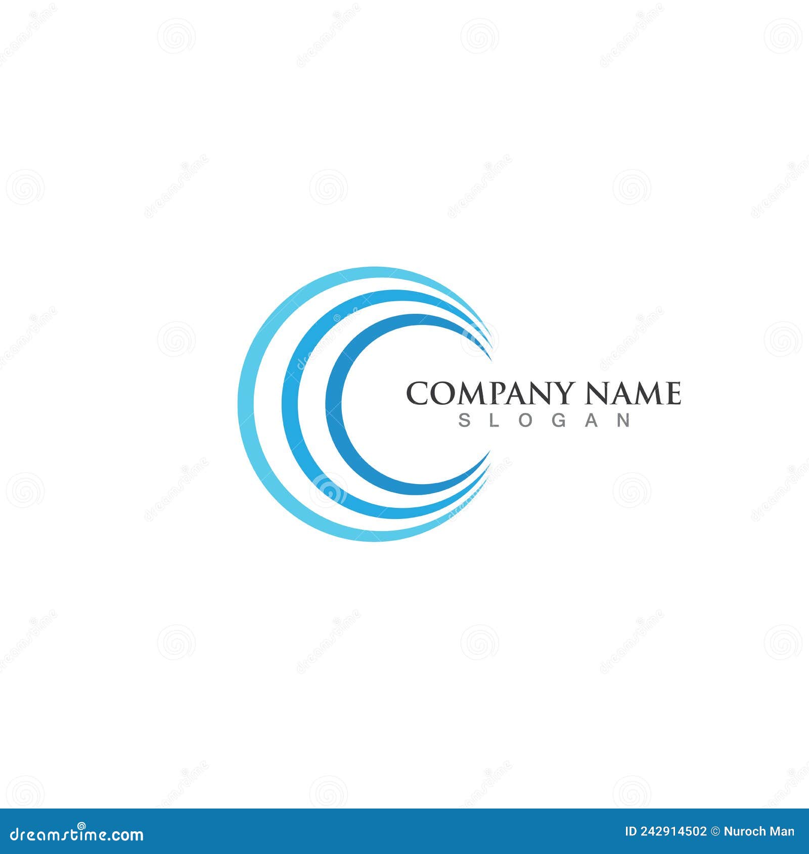 Blue Circle Ellipse Logo Design. Stock Vector - Illustration of icon ...