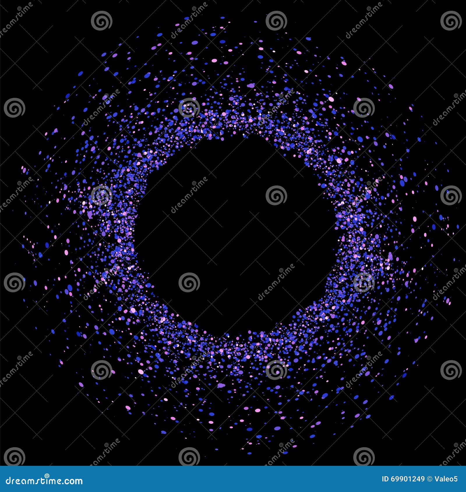 Blue Circle Frame stock vector. Illustration of round - 69901249