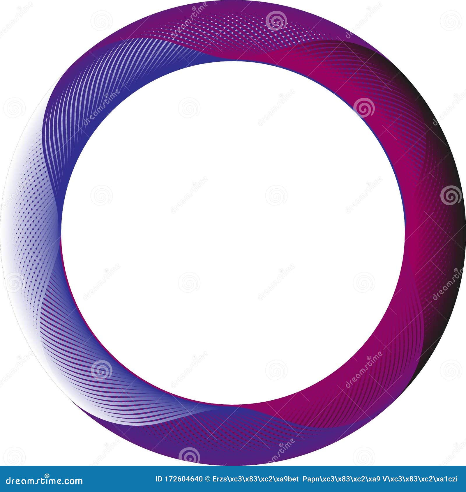 Blue Circle Frame with Copy Space for Your Text Stock Illustration ...