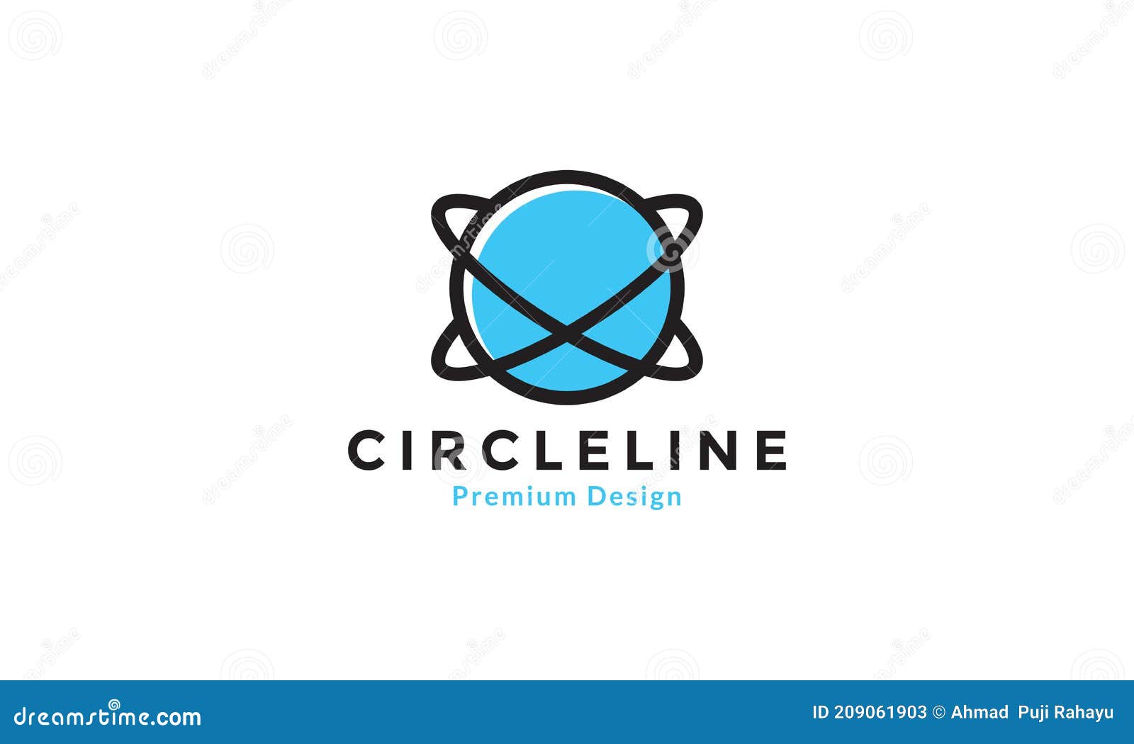 Blue Circle Line with Double Ring Logo Symbol Icon Vector Graphic ...
