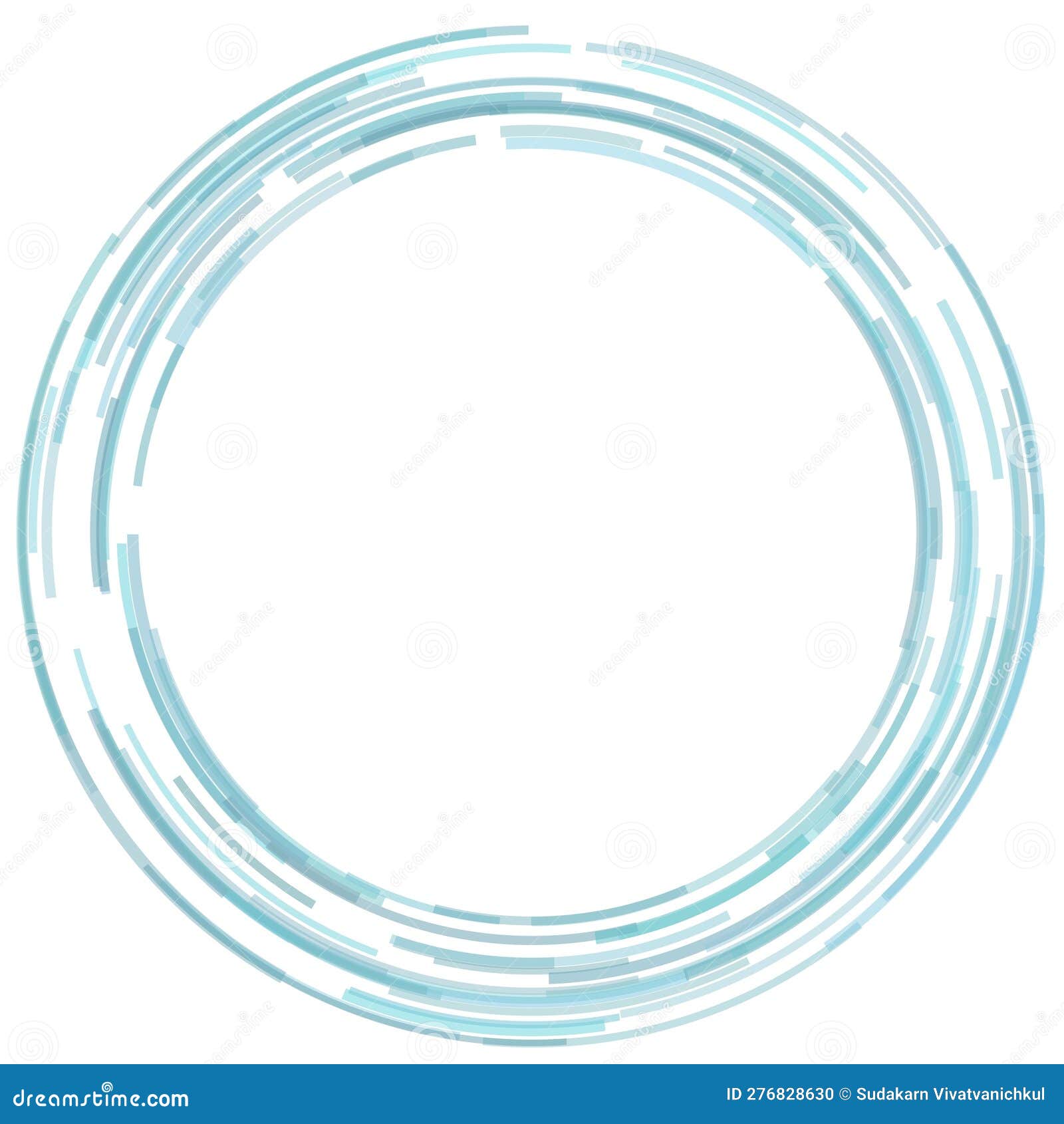 Blue Circle Line Technology Halftone Frame. Stock Photo - Illustration ...