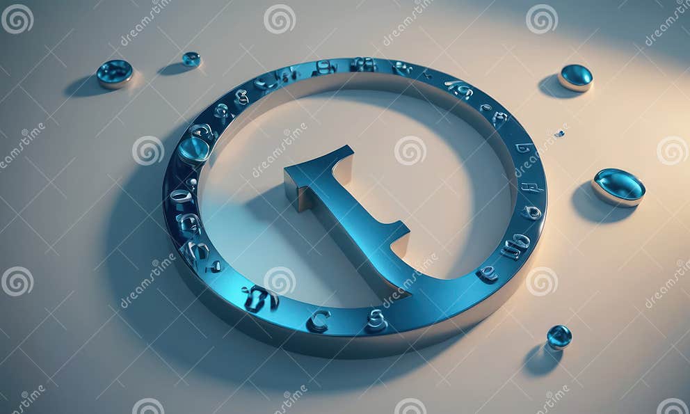 A Blue Circle with a Number 1 in the Middle. Stock Illustration ...