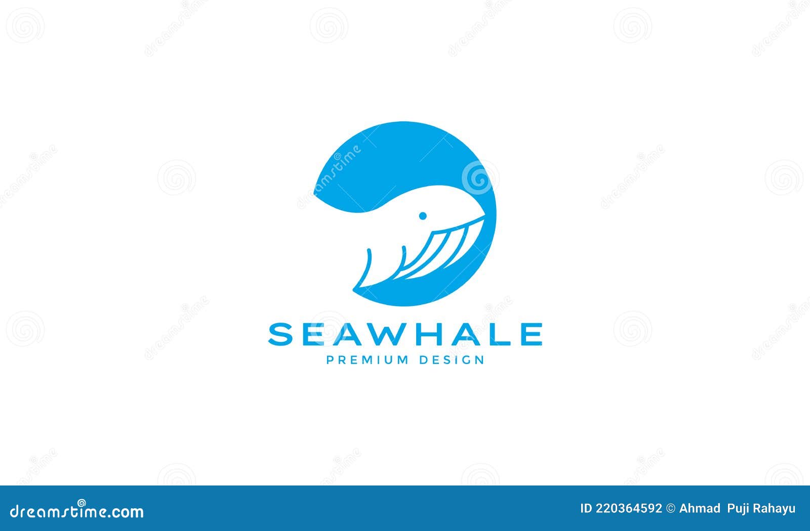 Blue Circle Orca Whale Logo Symbol Vector Design Illustration Stock ...