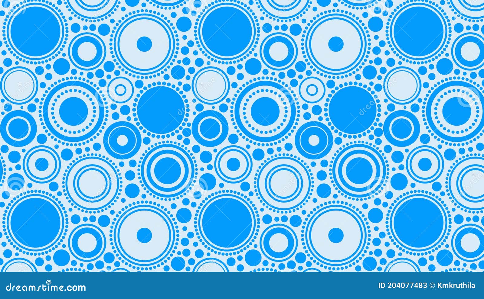 Blue Circle Pattern Vector Graphic Stock Illustration - Illustration of ...