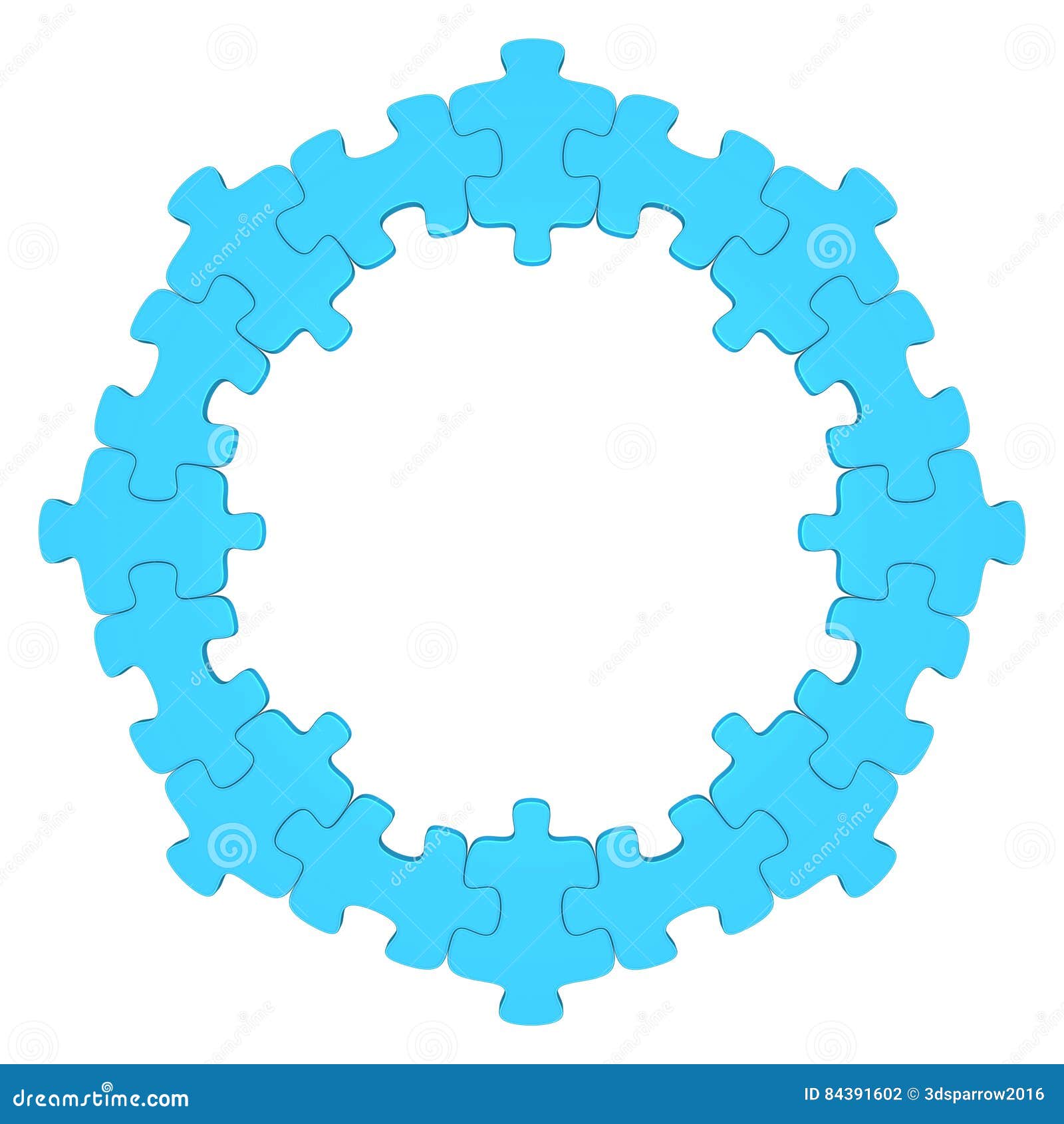 Blue circle puzzle stock illustration. Illustration of abstract - 84391602