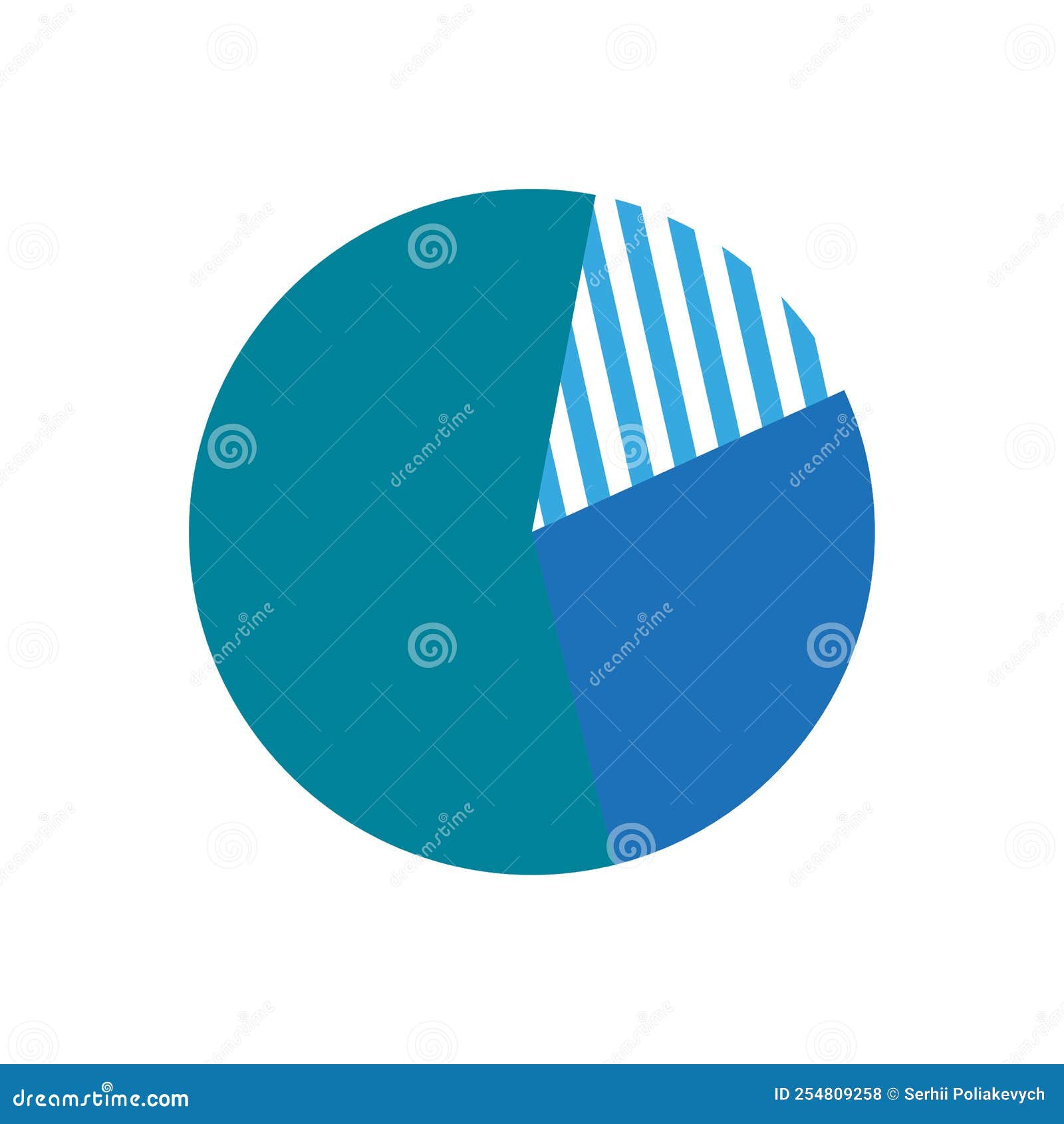 Blue Circle Sectors. Geometric Background. Vector Illustration. Stock ...