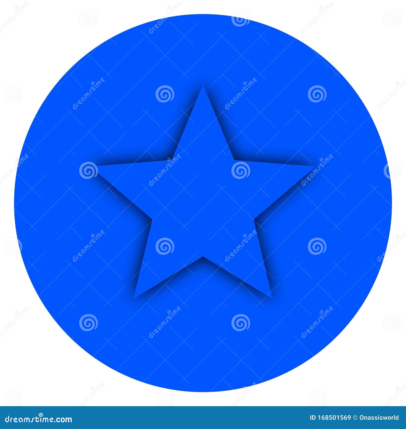 Blue Circle Shape Label for Website Graphics Stock Image - Image of ...