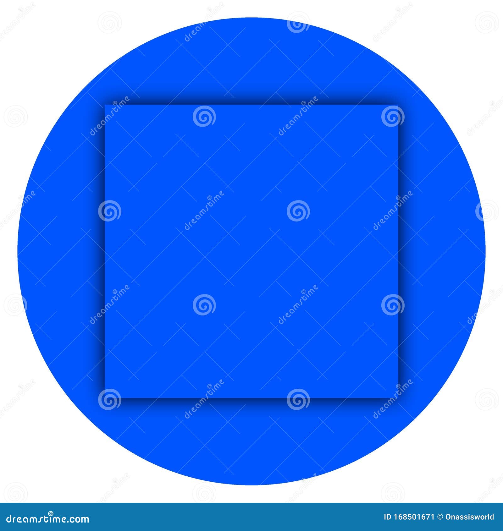 Blue Circle Shape Label for Website Graphics Stock Illustration ...