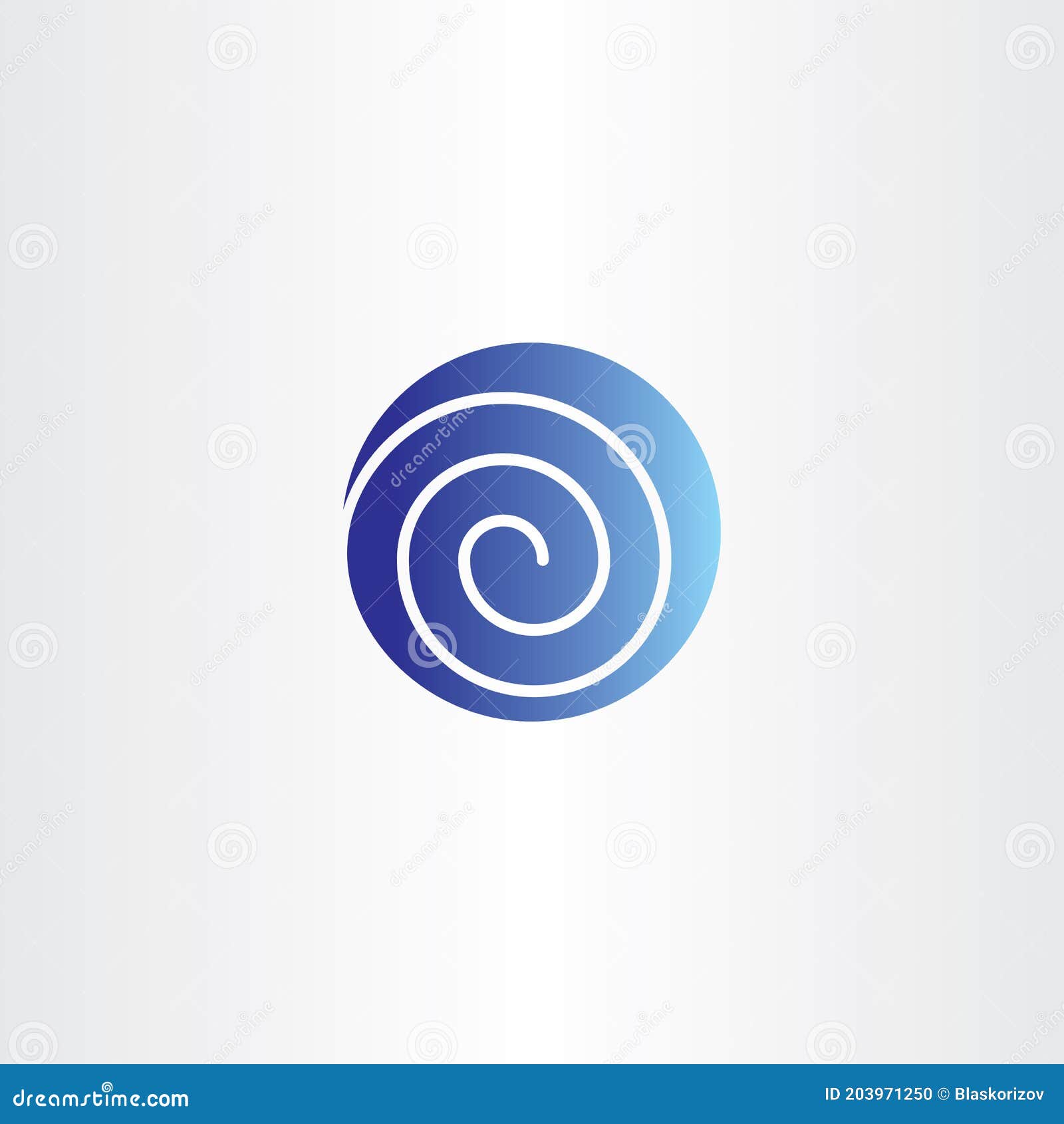 Blue Circle Spiral Globe Vector Icon Logo Symbol Stock Vector ...