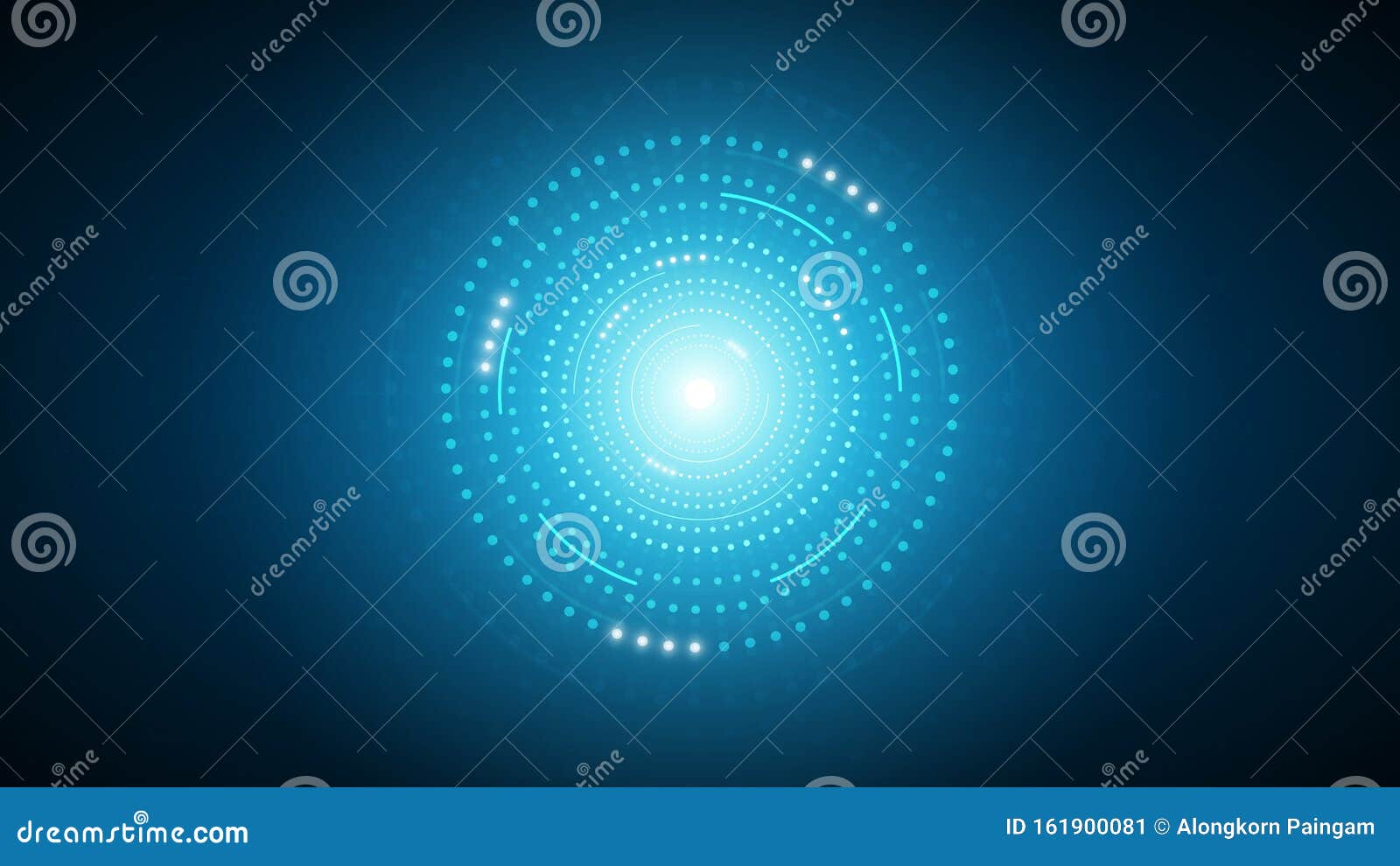 Blue Circle Technology Abstract Vector Background,futuristic Science ...