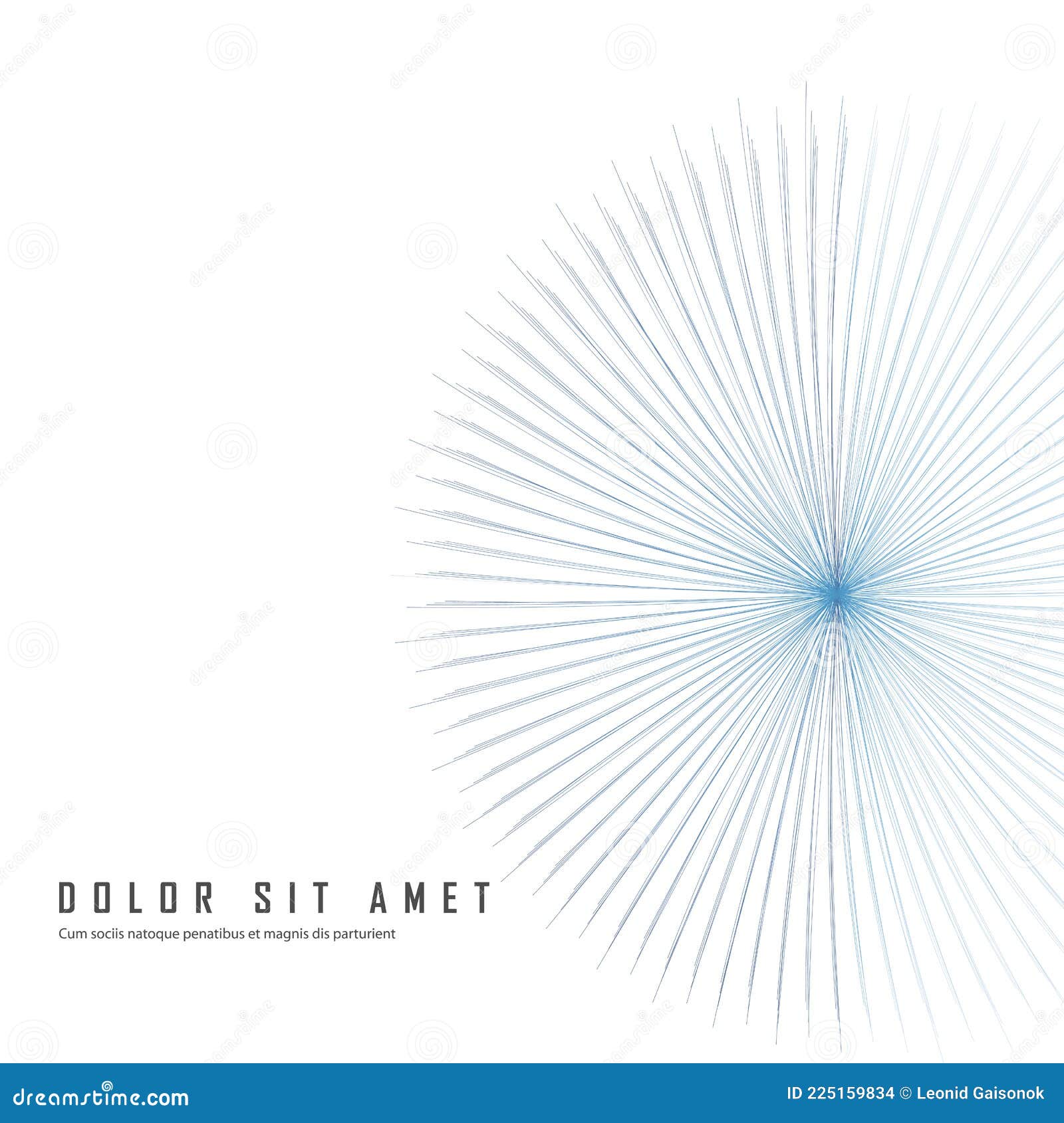 Blue Circle Vector Sunburst. Color Sunbeams. Lines Outgoing from Center ...