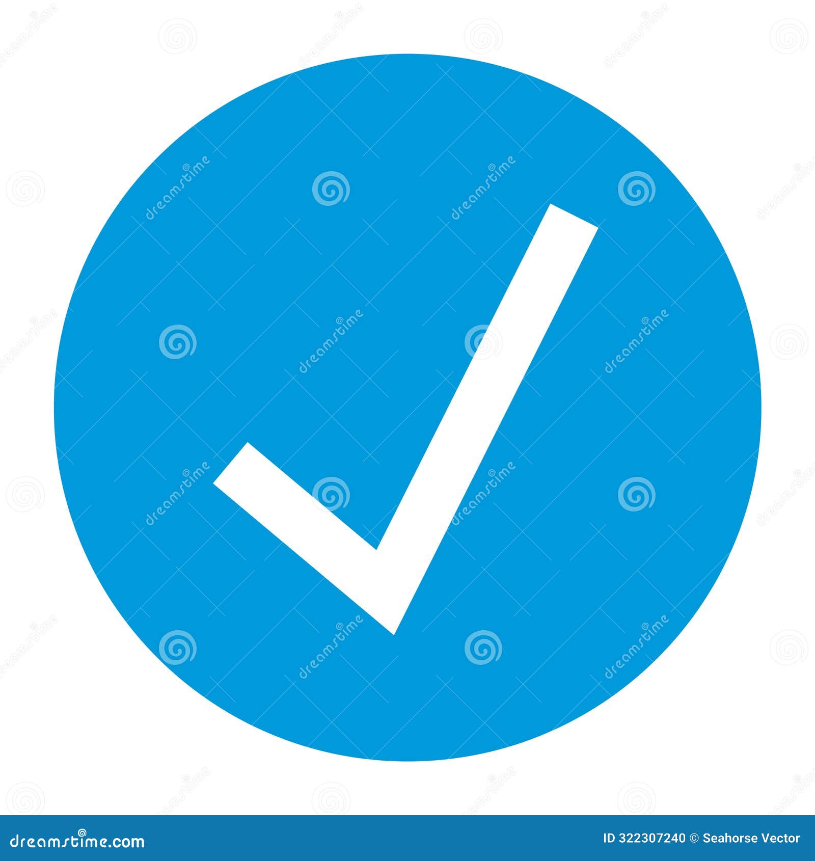 Blue Circle White Check Authorization Acceptance Certified Blue Circle ...