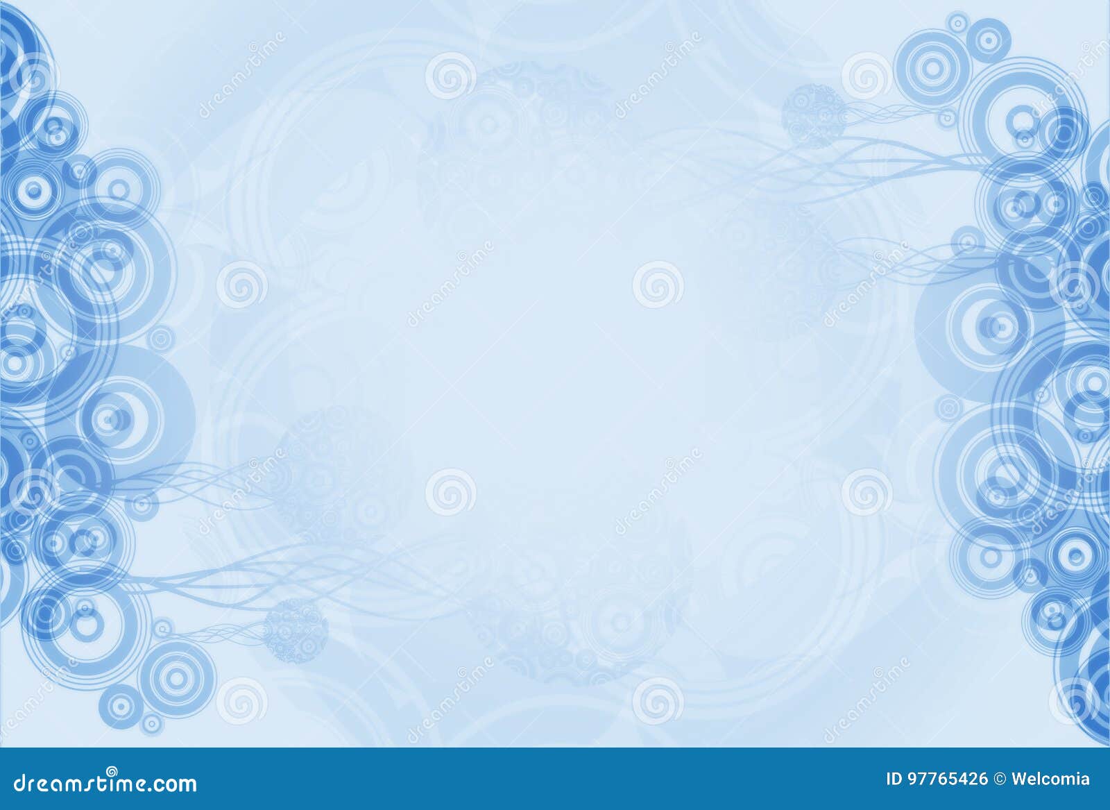 Blue Circles Abstract Background Stock Illustration - Illustration of ...