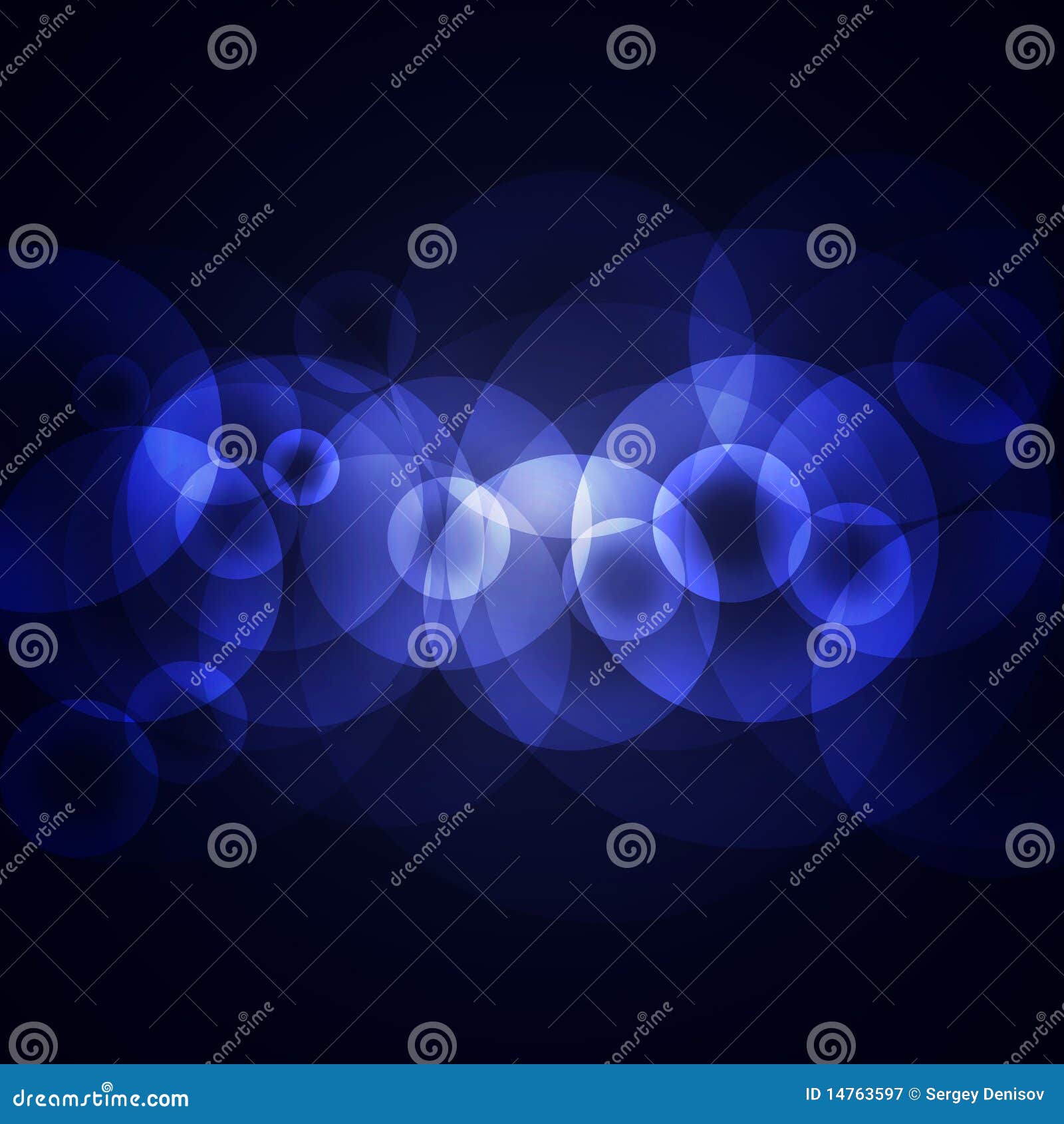 Blue Circles on a Dark Background Stock Illustration - Illustration of ...