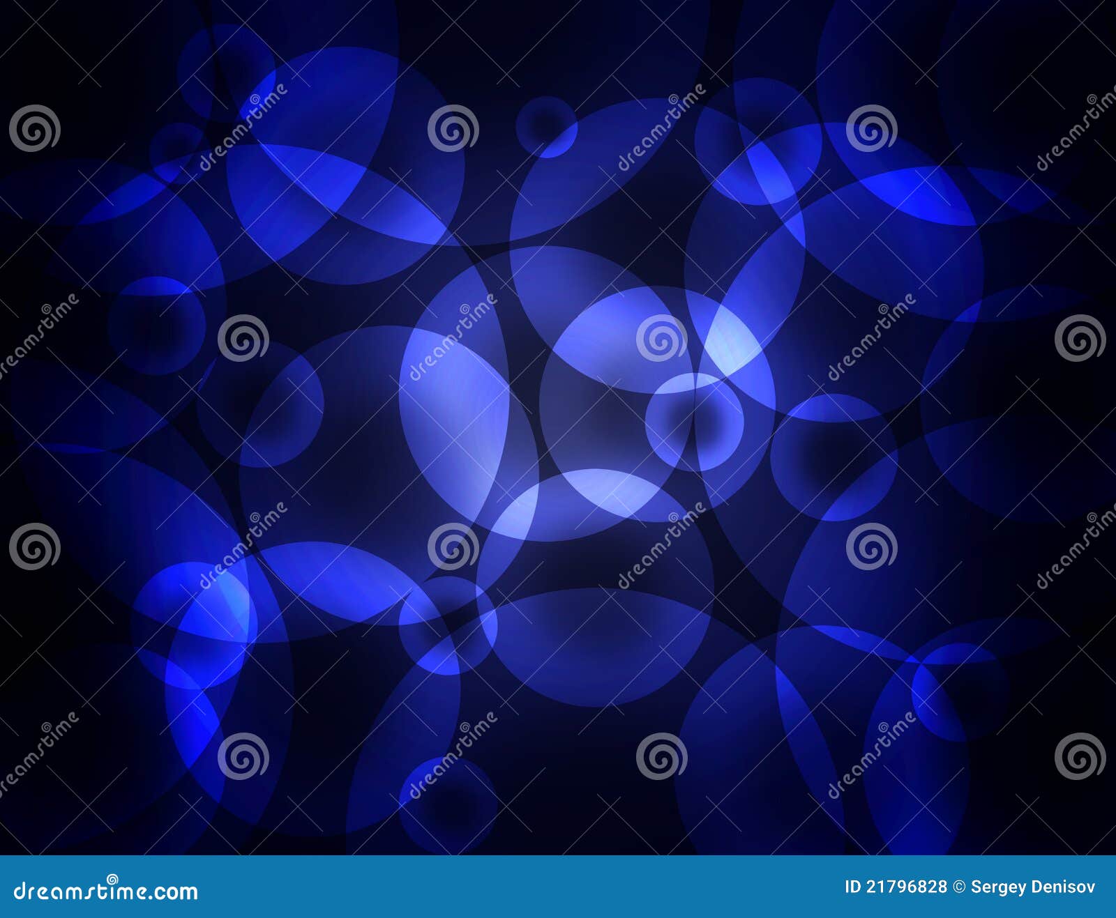 Blue Circles on a Dark Background Stock Illustration - Illustration of ...