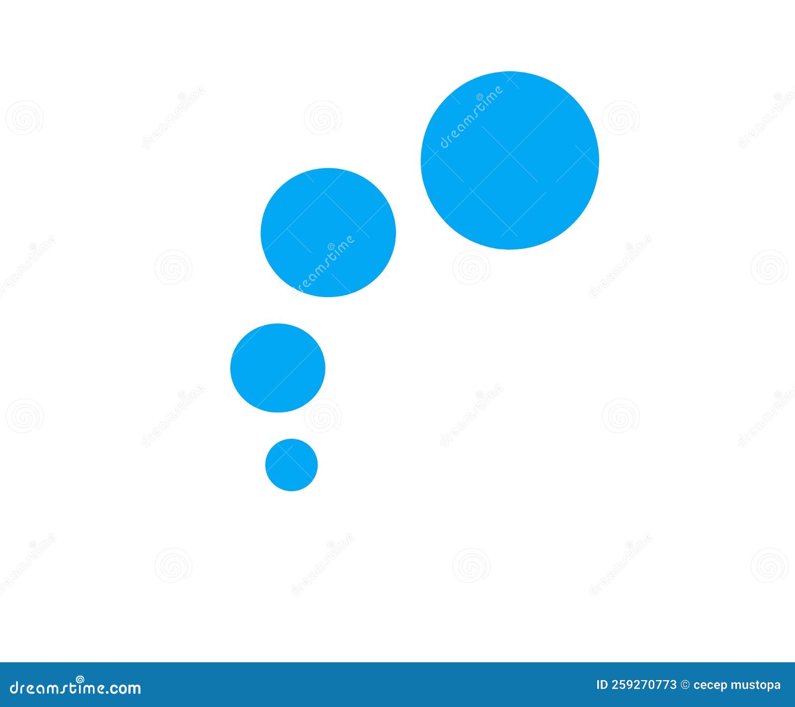 4 Blue Circles on a White Background Stock Illustration - Illustration ...