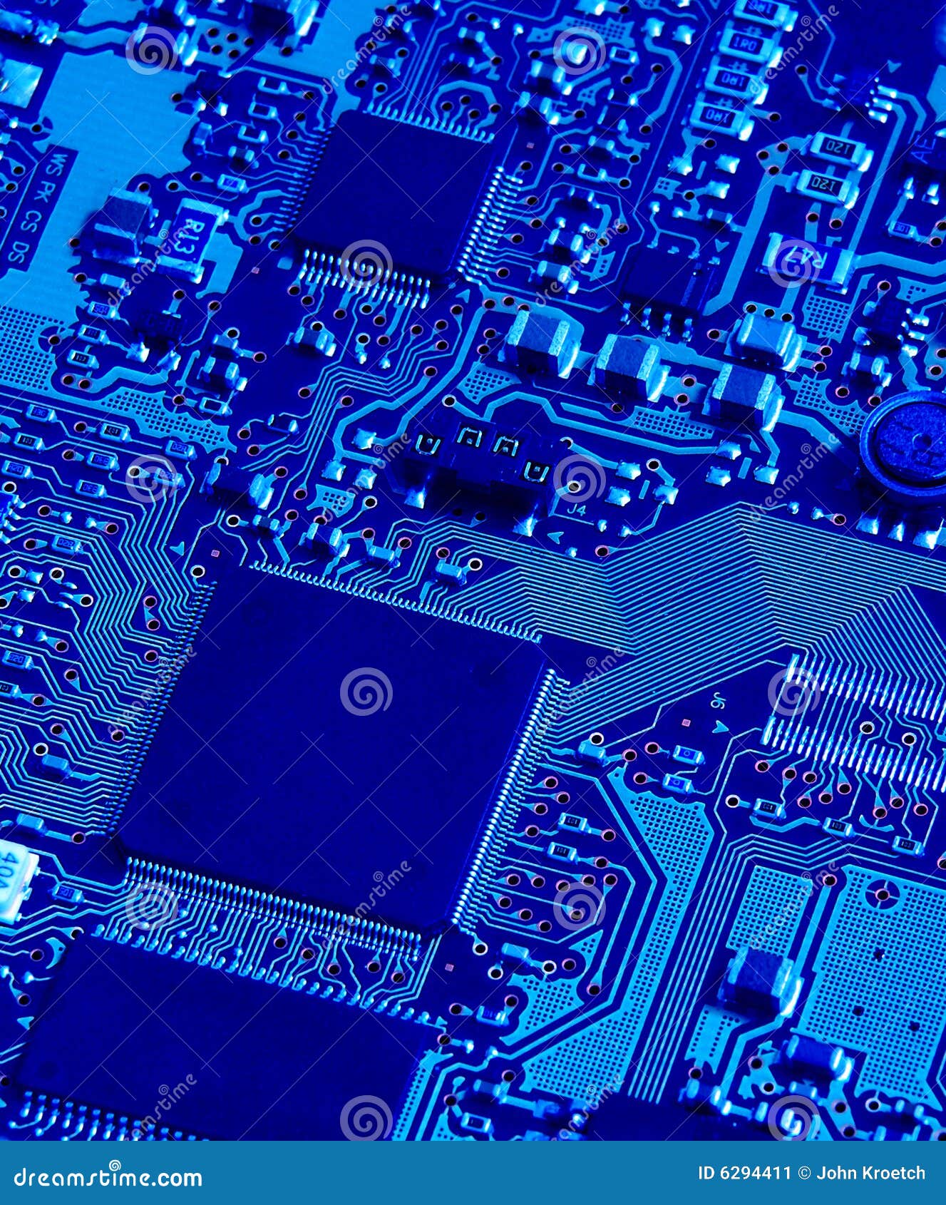 Blue Circuit stock image. Image of computer, memory, blue - 6294411