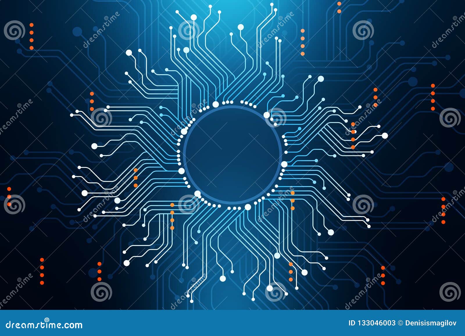 Blue Circuit Pattern