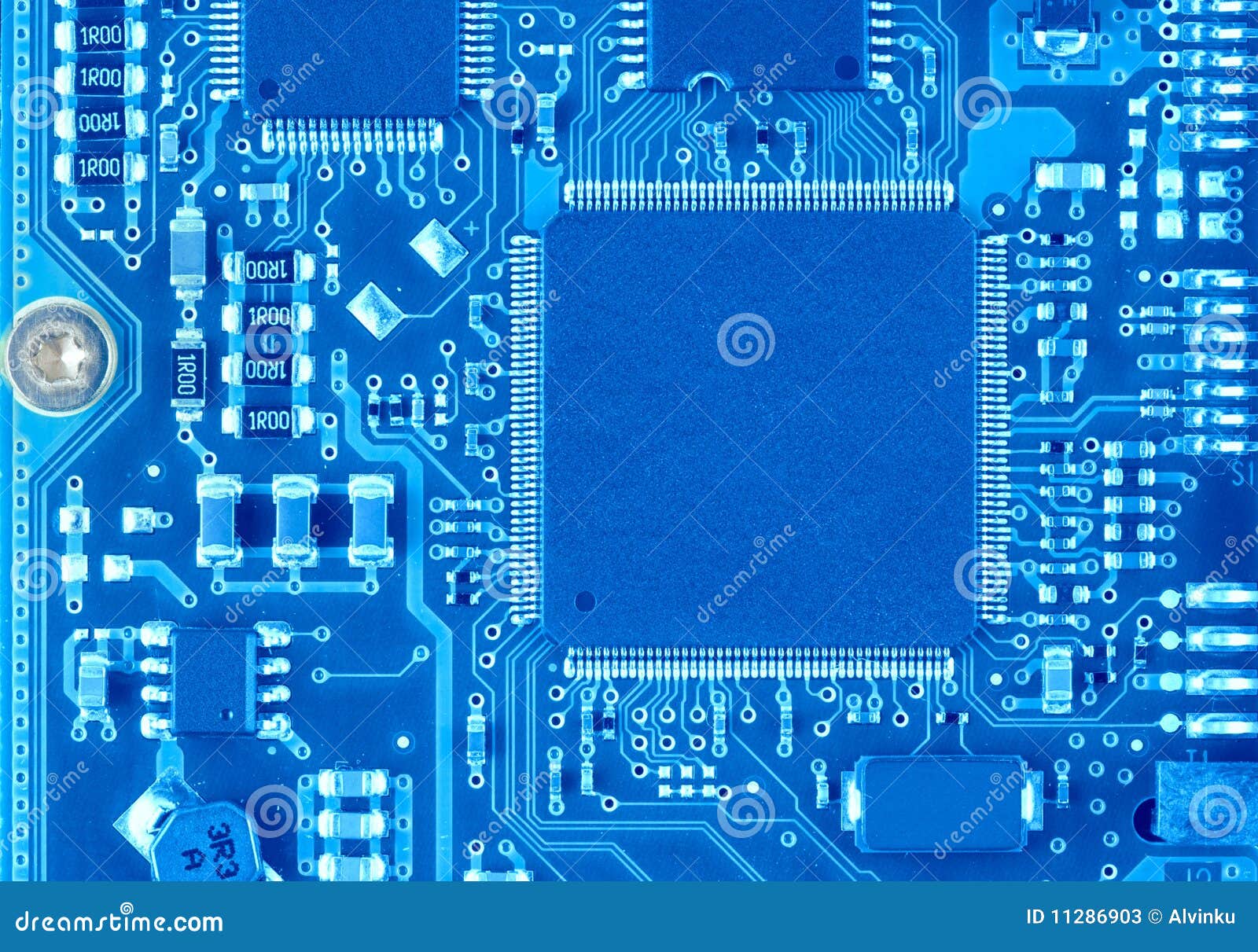 Blue Circuit Board stock image. Image of data, desktop - 11286903