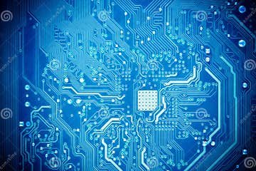 Blue circuit board stock image. Image of integrated, engineering - 23287115