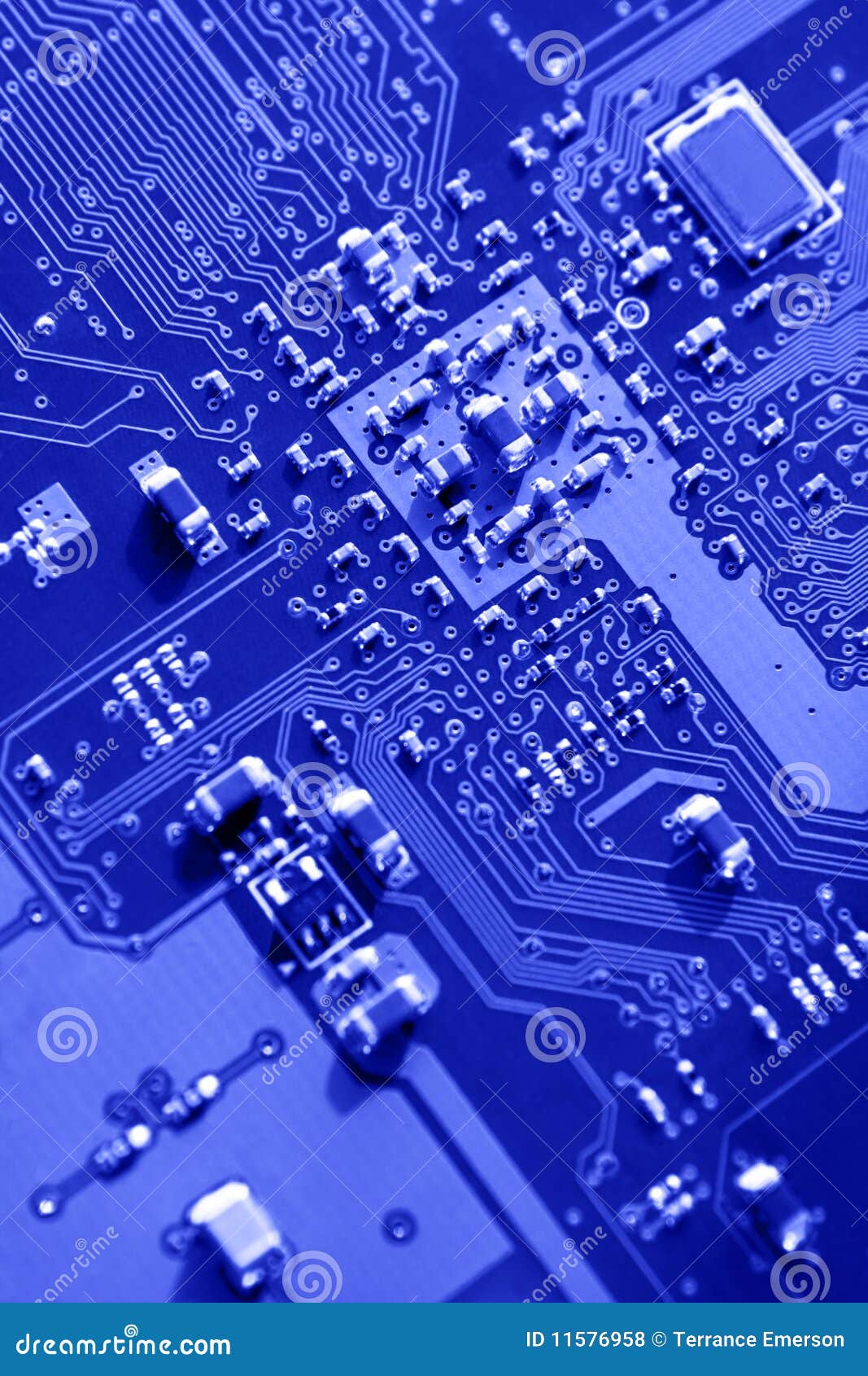 Blue Circuit Pattern