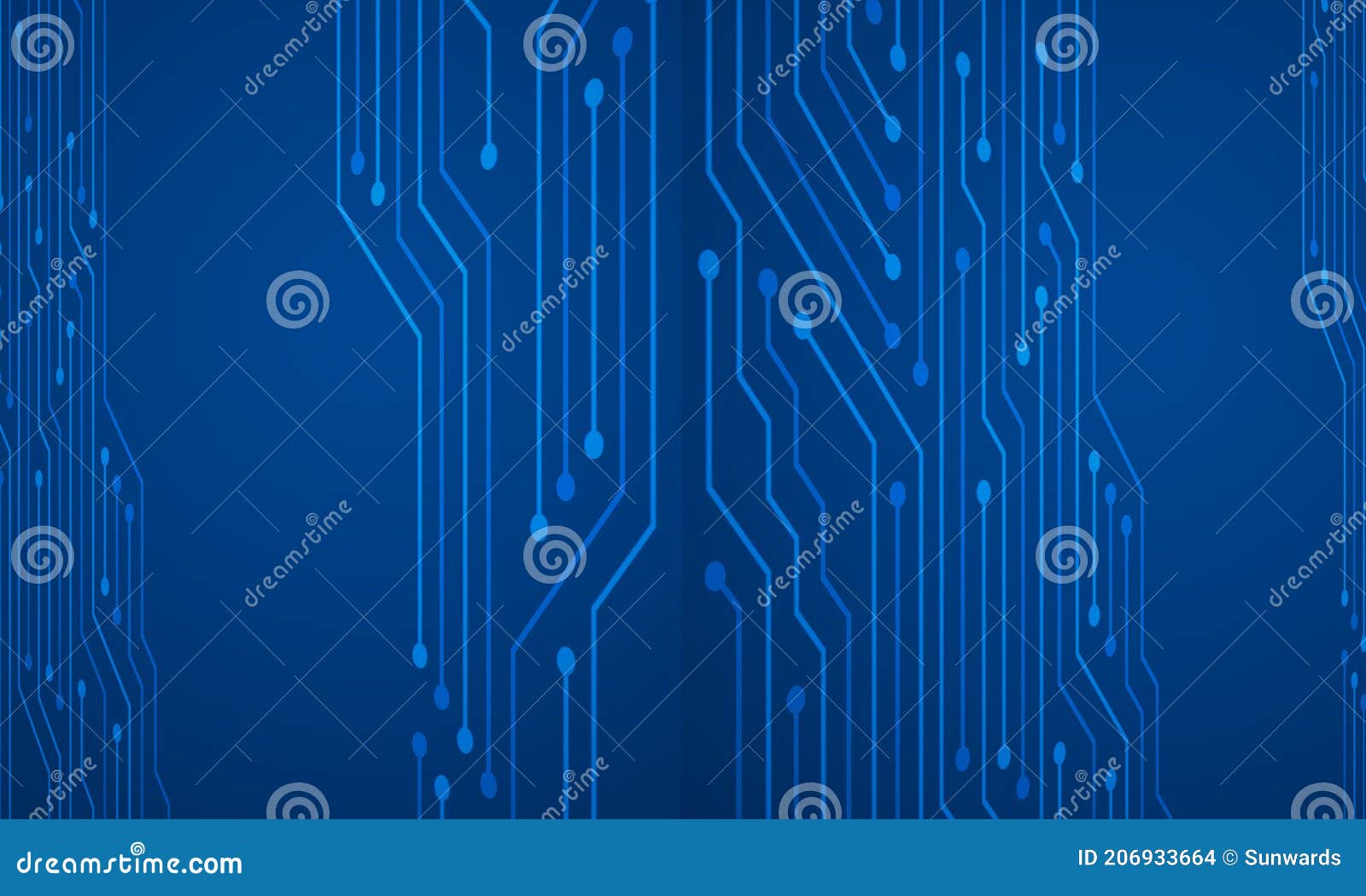 Blue Circuit Board or Motherboard Texture Vector Background Graphic ...