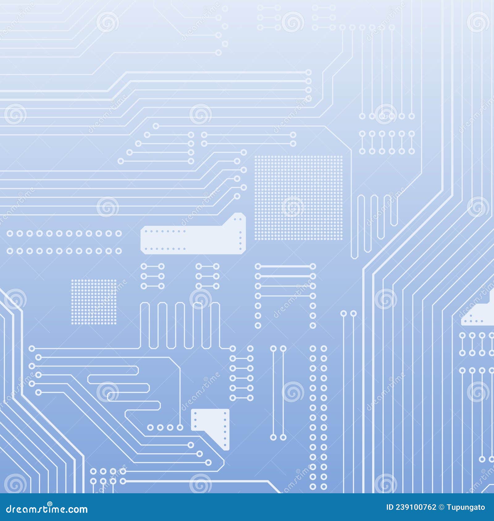 Blue Circuit Board Tech Background Stock Vector - Illustration of ...