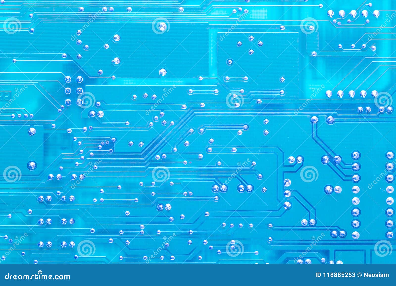 Blue circuit board texture stock image. Image of component - 118885253