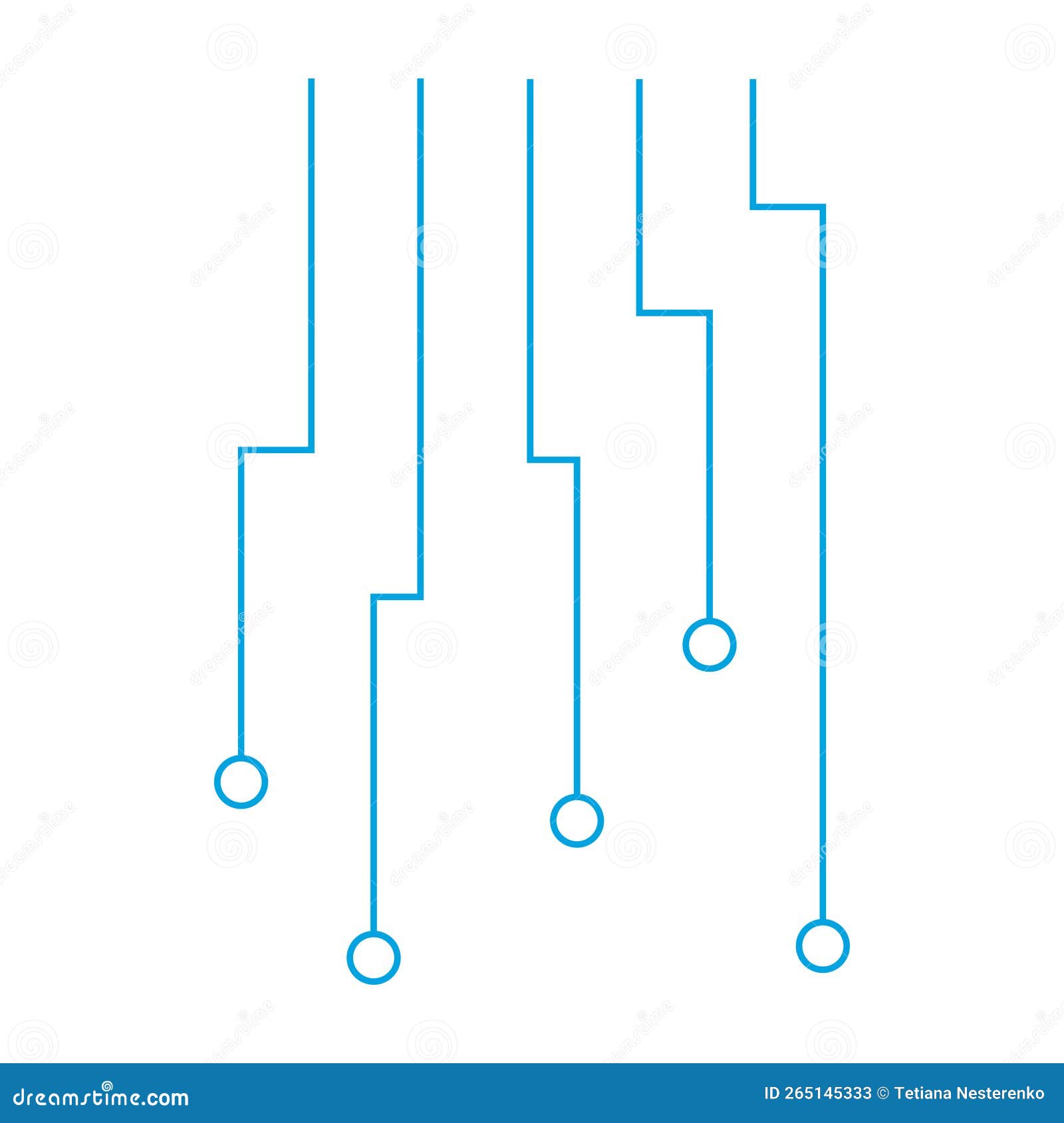 Blue Circuit Wires Brochure Element Design Stock Vector - Illustration ...
