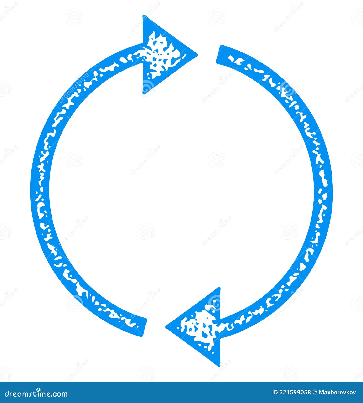 Blue Circular Arrows Vector Design Stock Vector - Illustration of cycle ...
