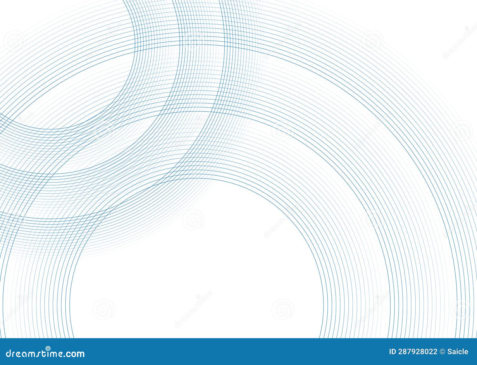 Blue Circular Lines Abstract Geometric Tech Background Stock ...