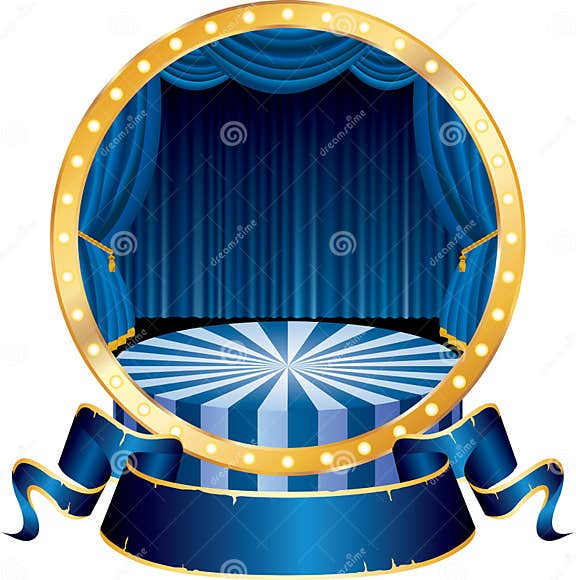 Blue circus circle stock vector. Illustration of fringe - 23315250