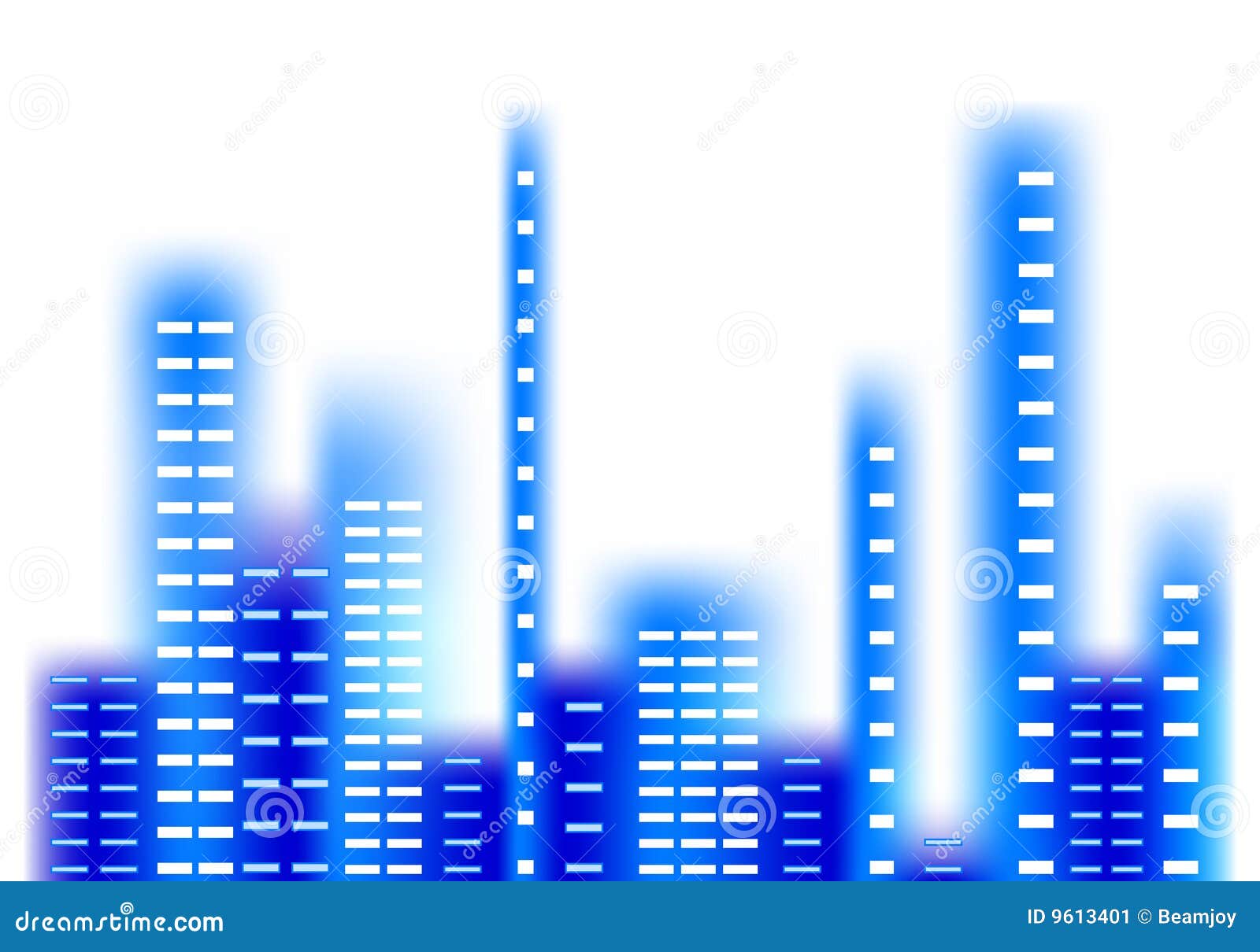 Blue city stock vector. Illustration of town, background - 9613401