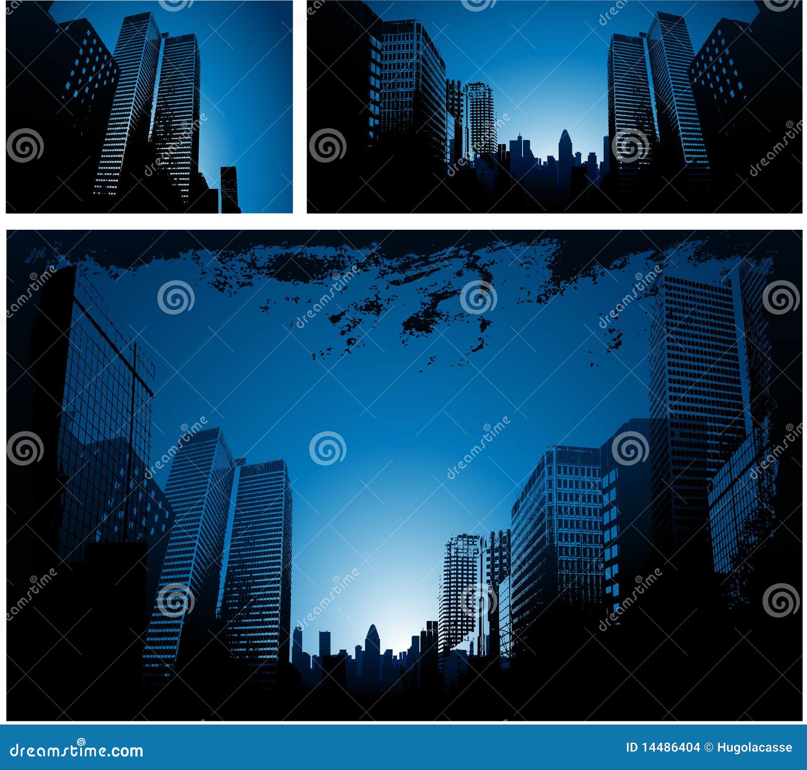 Blue city background stock vector. Illustration of business - 14486404
