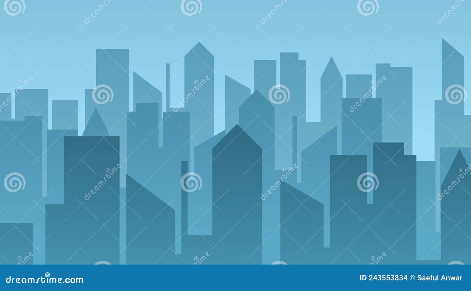 Blue city background stock vector. Illustration of metropolis - 243553834
