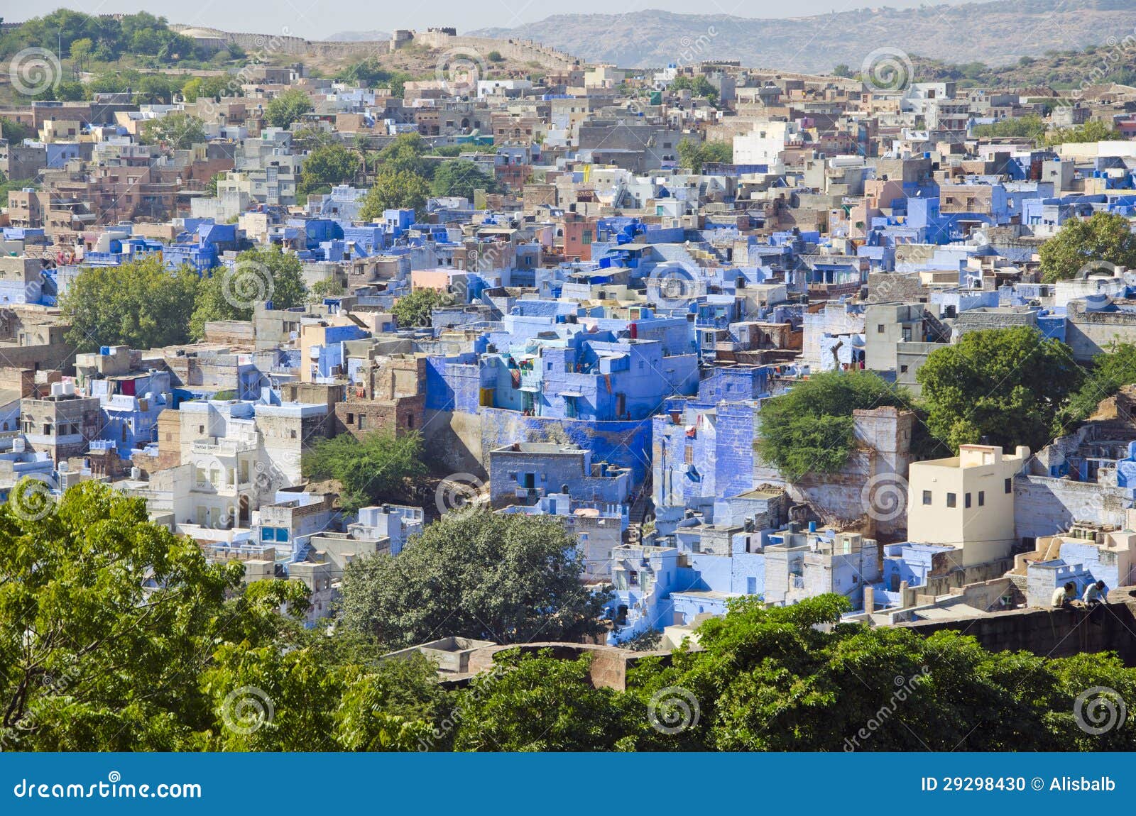 Blue City Jodhpur in Rajasthan, India Stock Photo - Image of castle ...