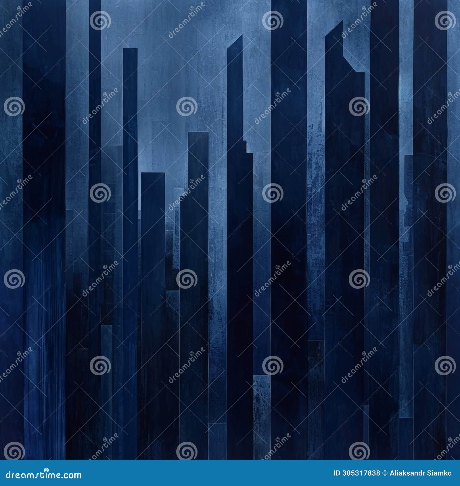 A Blue City Skyline with Tall Rectangular Objects Stock Photo - Image ...