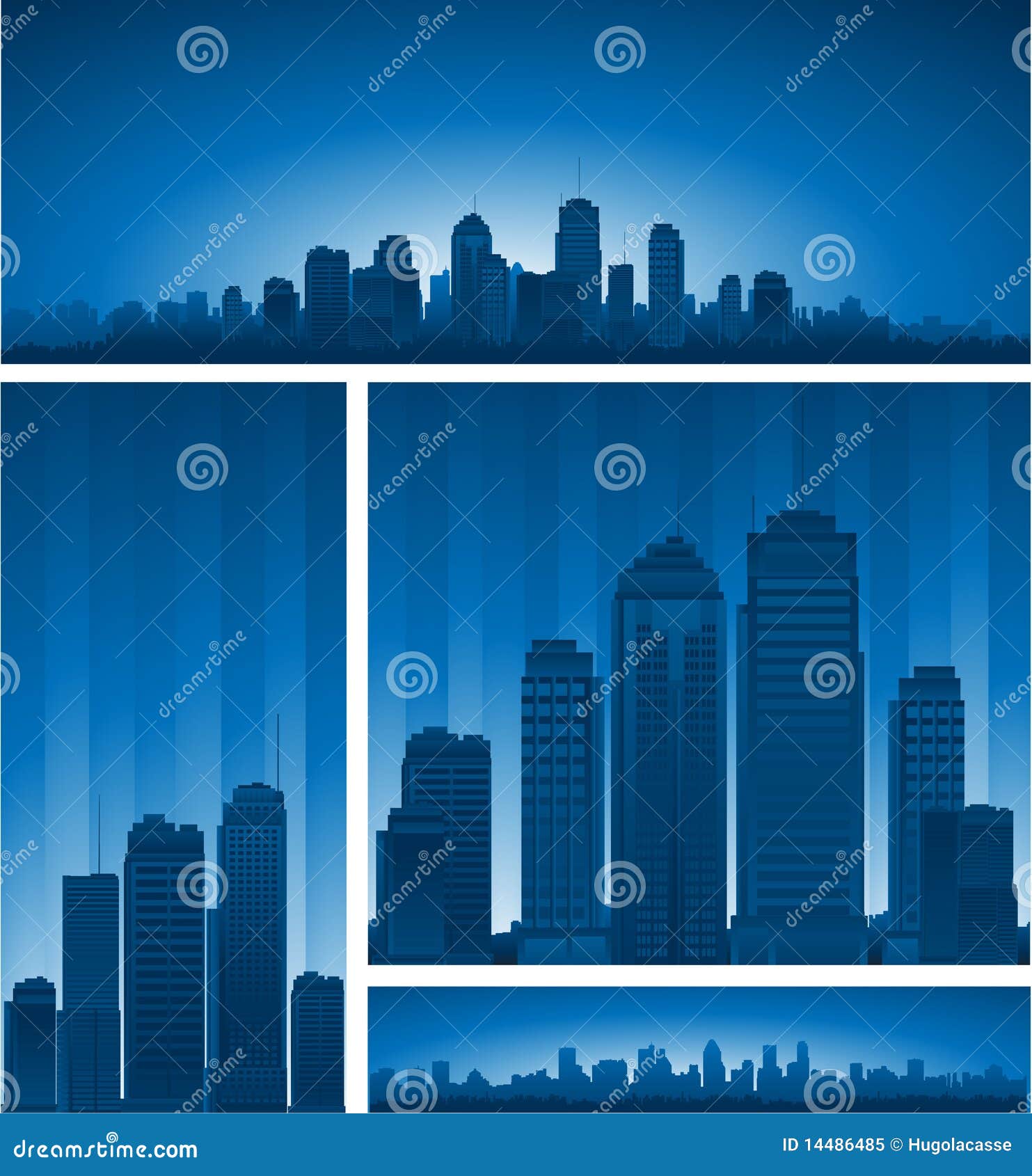 Blue cityscape stock illustration. Illustration of life - 14486485
