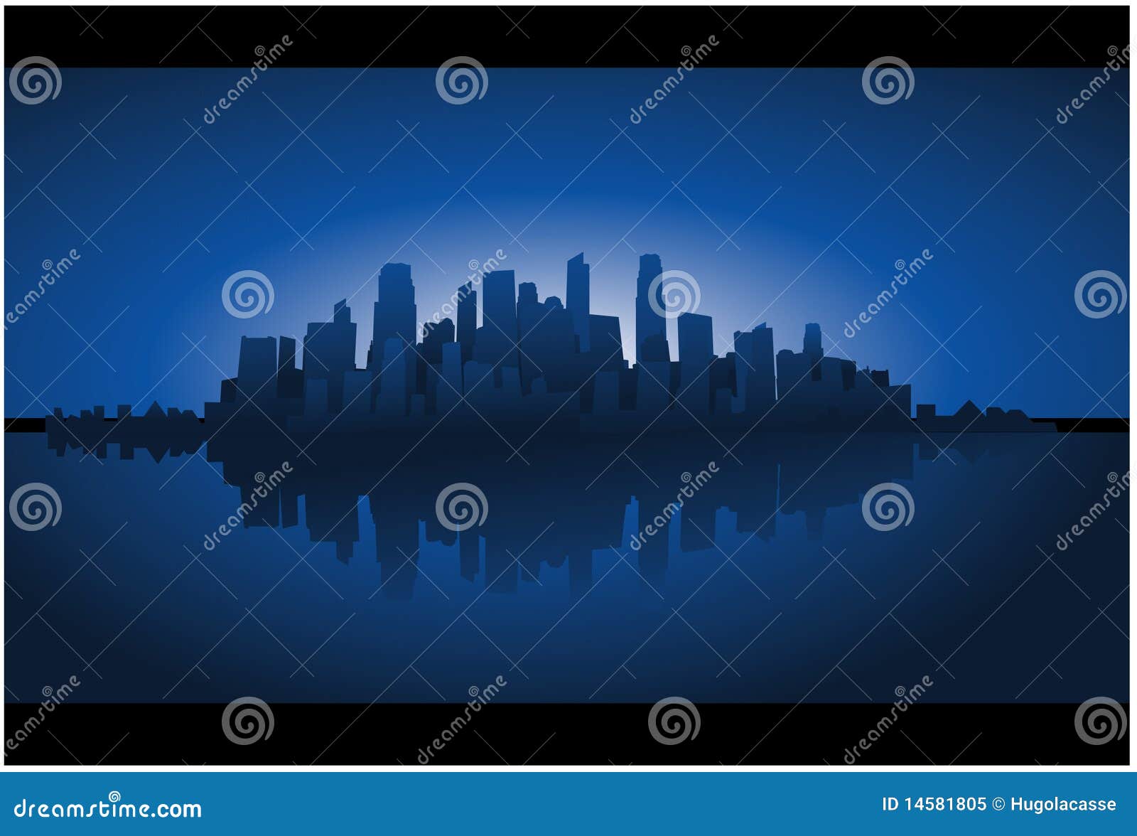 Blue Cityscape background stock vector. Illustration of financial ...