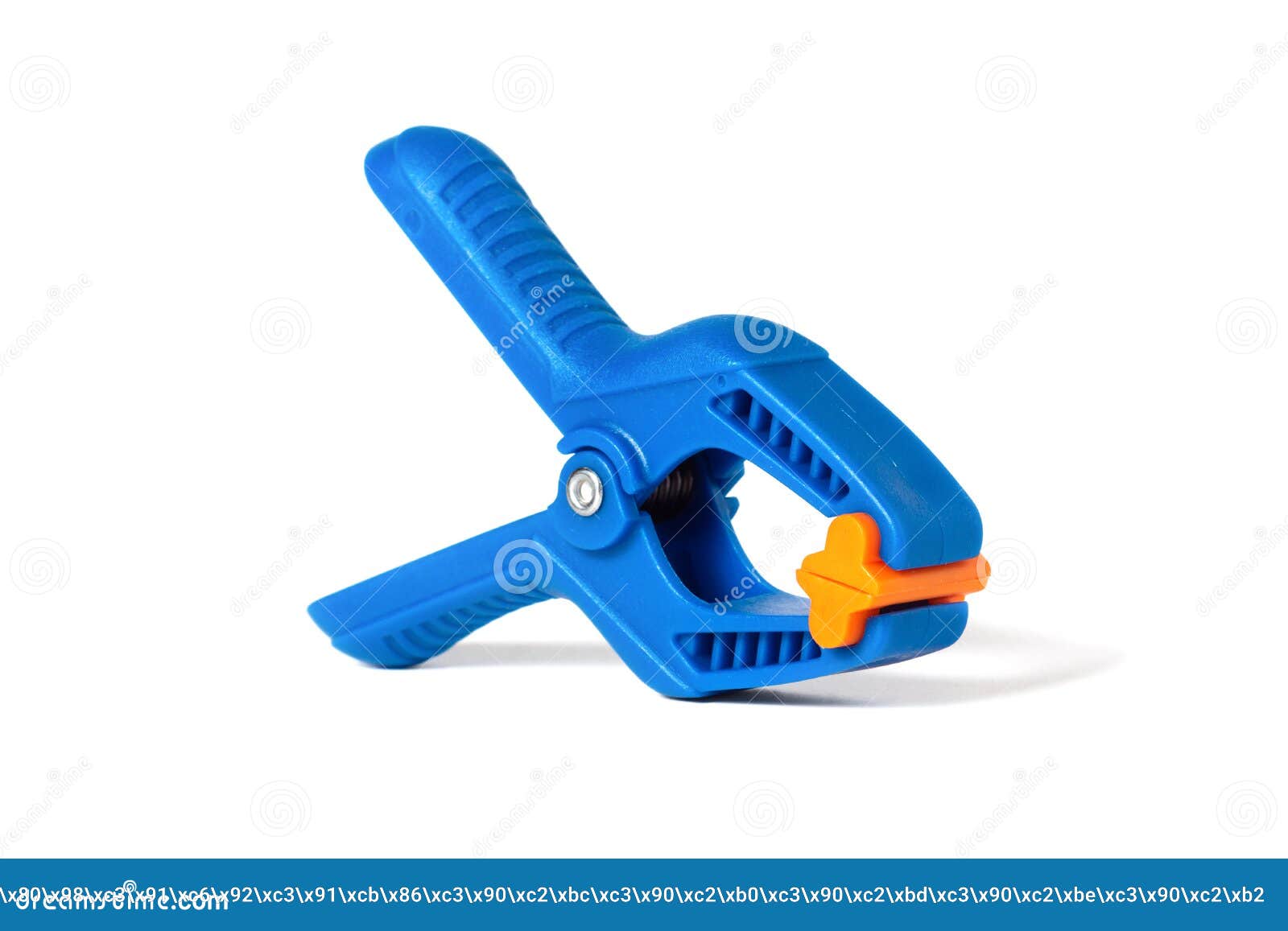 Blue clamp stock photo. Image of industrial, plastic - 241732266